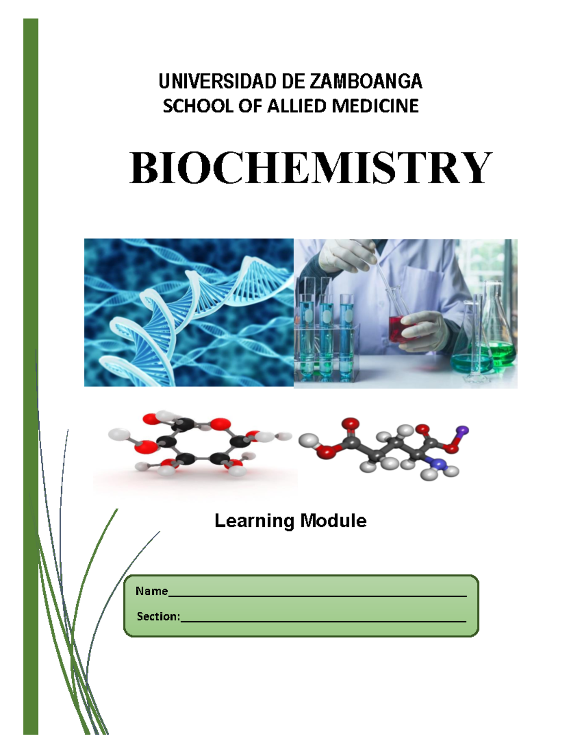 Biochemistry-module - hhheeh - UNIVERSIDAD DE ZAMBOANGA SCHOOL OF ...