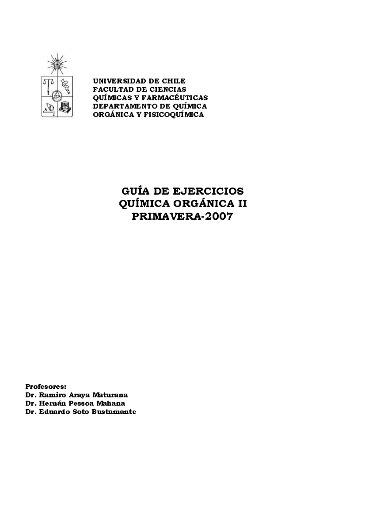 Guia QOII - Deber de quimica - ####### ####### - Studocu