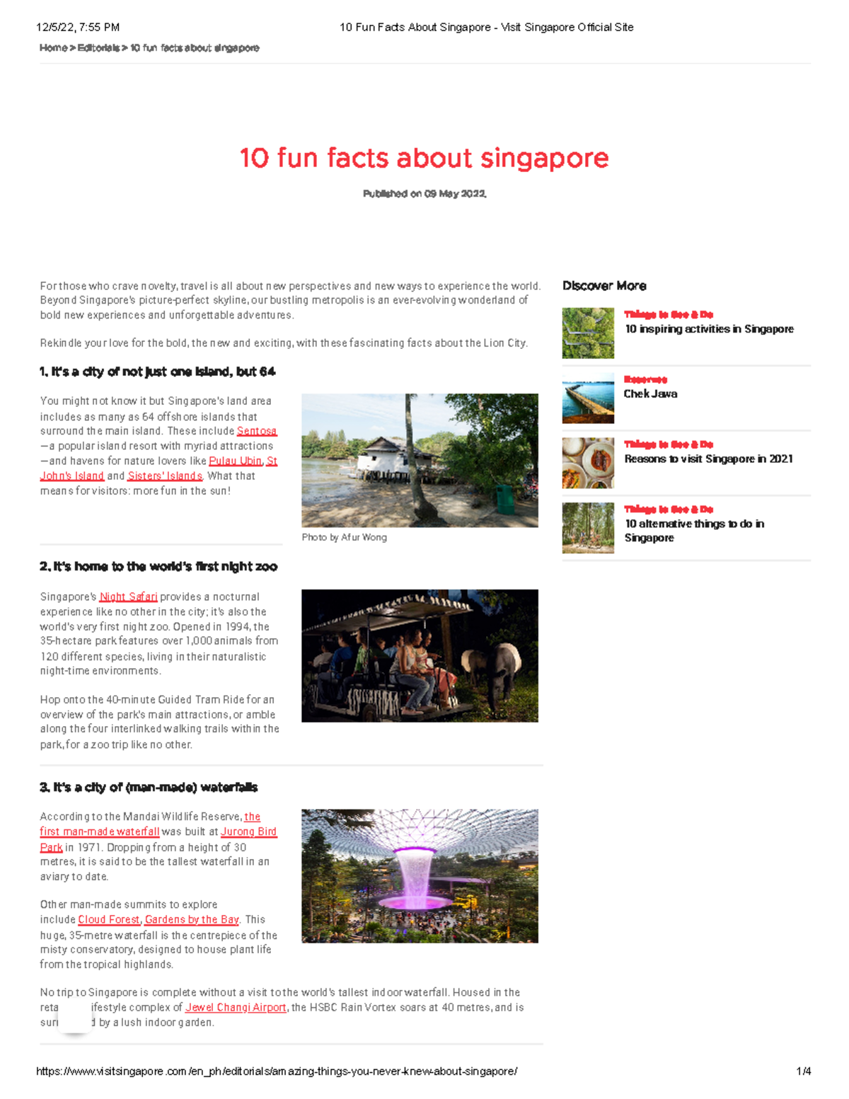 10 Fun Facts About Singapore Visit Singapore Official Site - Beyond ...