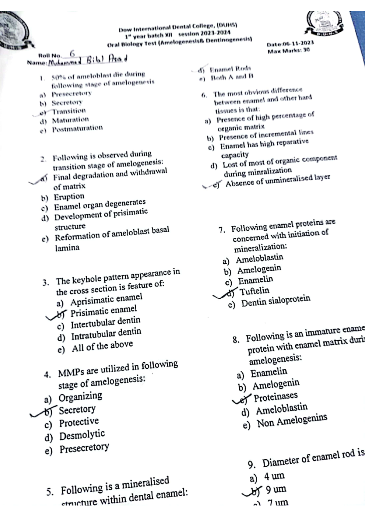 2. Module 3 TEST - oral biology test - Oral Biology - Studocu