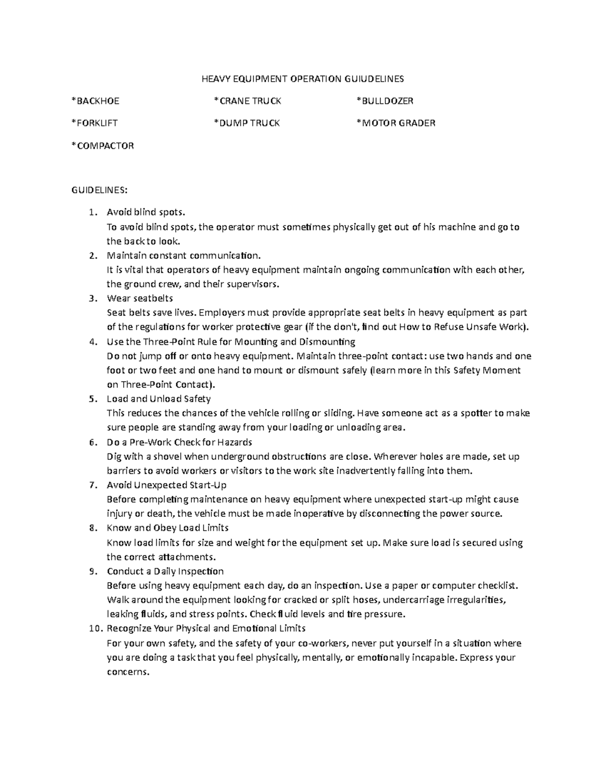 Heavy- Equipment- Operation- Guidelines g2 - HEAVY EQUIPMENT OPERATION ...