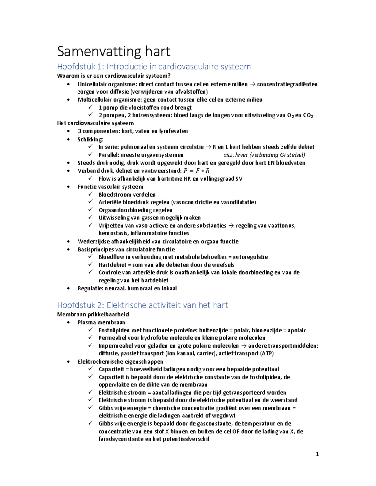 Hart - Samenvatting Cardiovascular Physiology Concepts - Warning: TT: undefined function: 32 ...