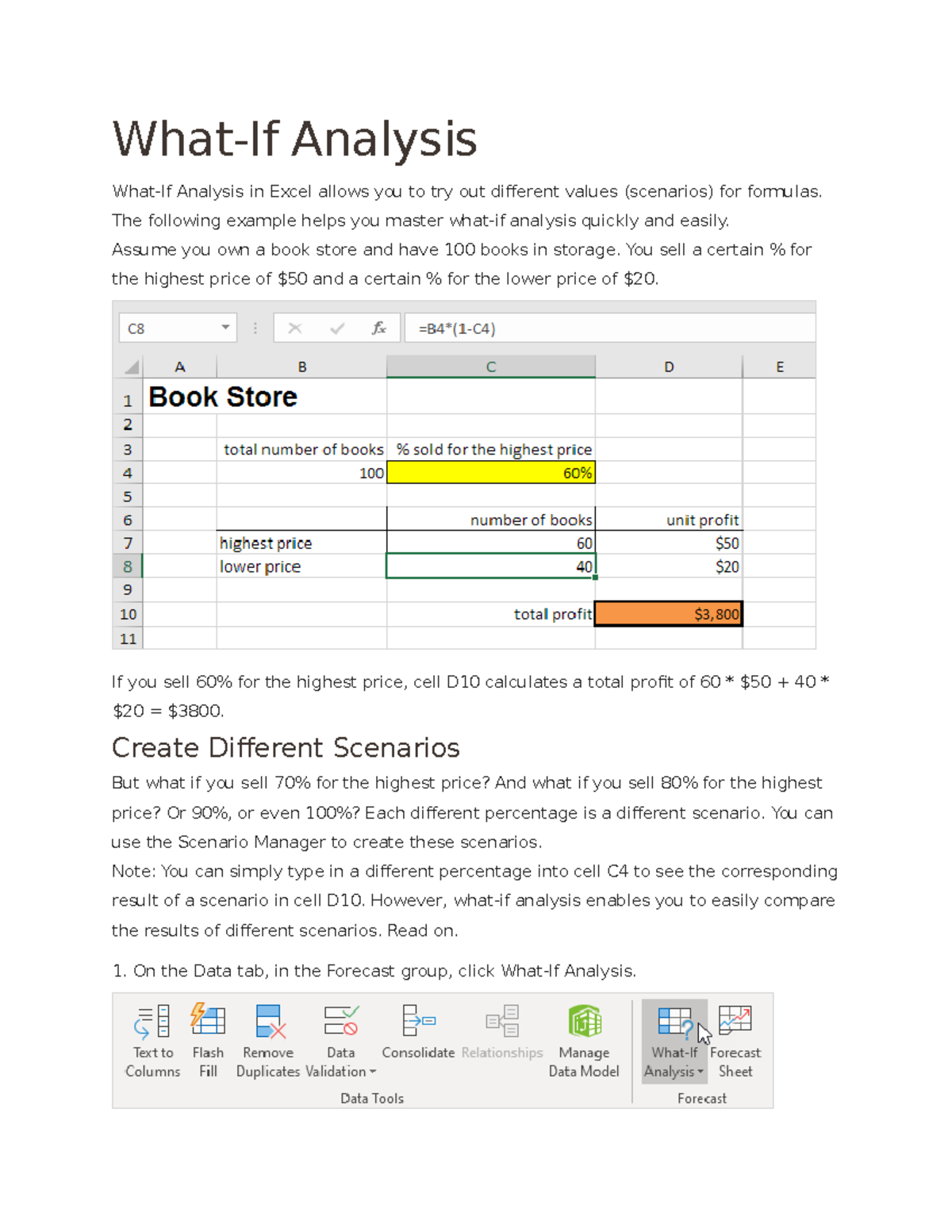 What if Analysis - Analysis Analysis in Excel allows you to try out ...