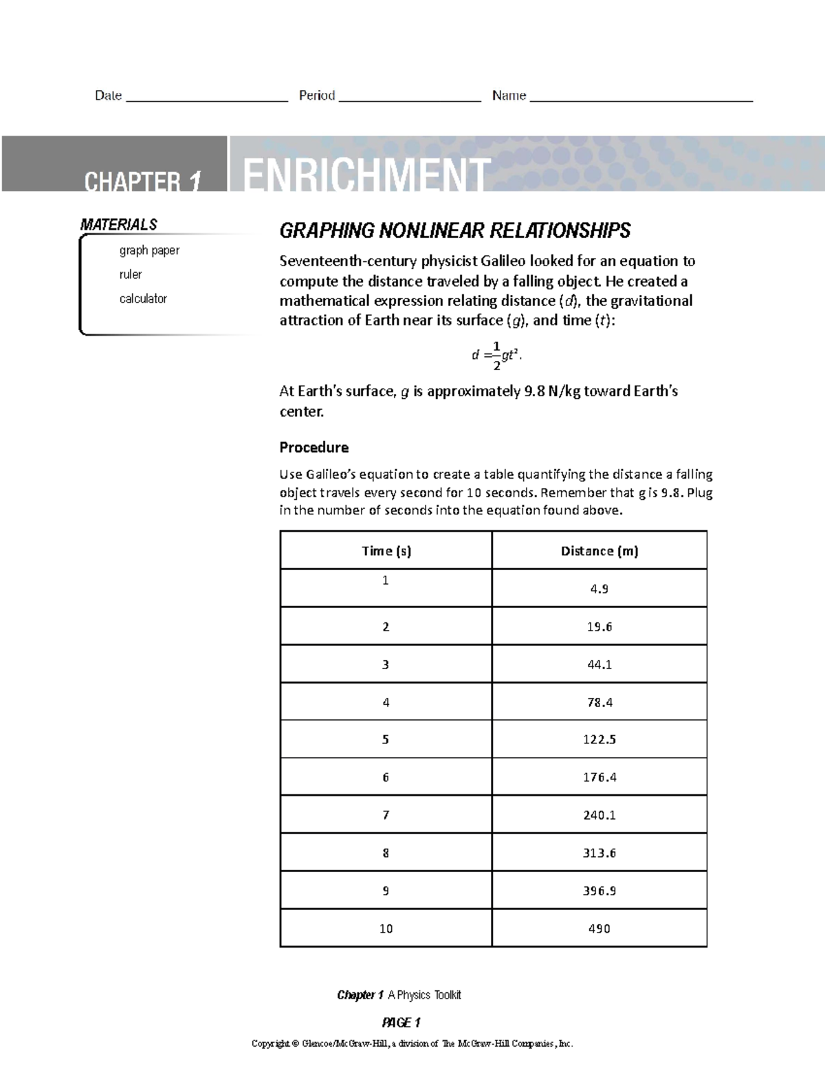 Copy of Nonlinear relationships practice - GRAPHING NONLINEAR RELATIONSHIPS Seventeenth-century ...