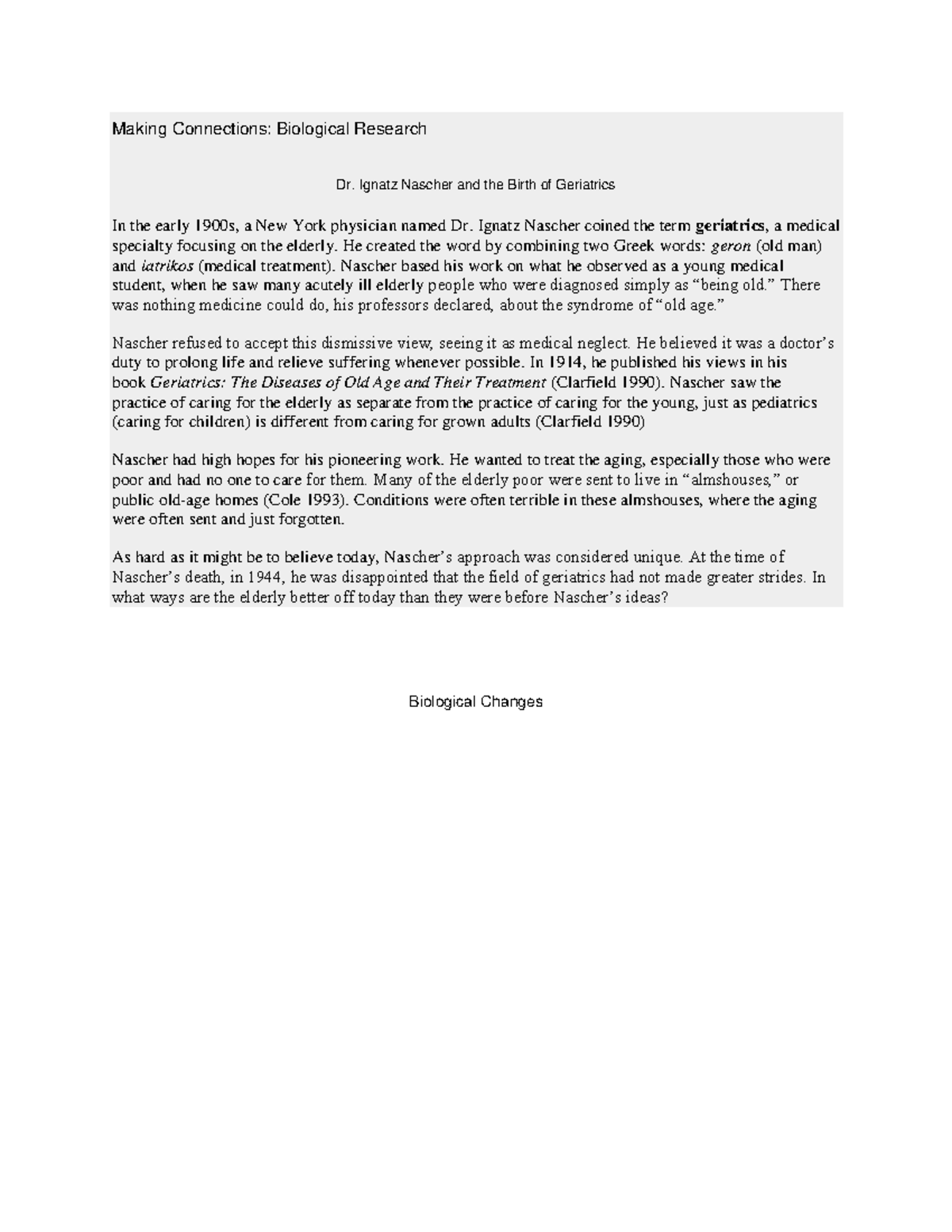 Introduction TO Sociology 14 - Making Connections: Biological Research ...