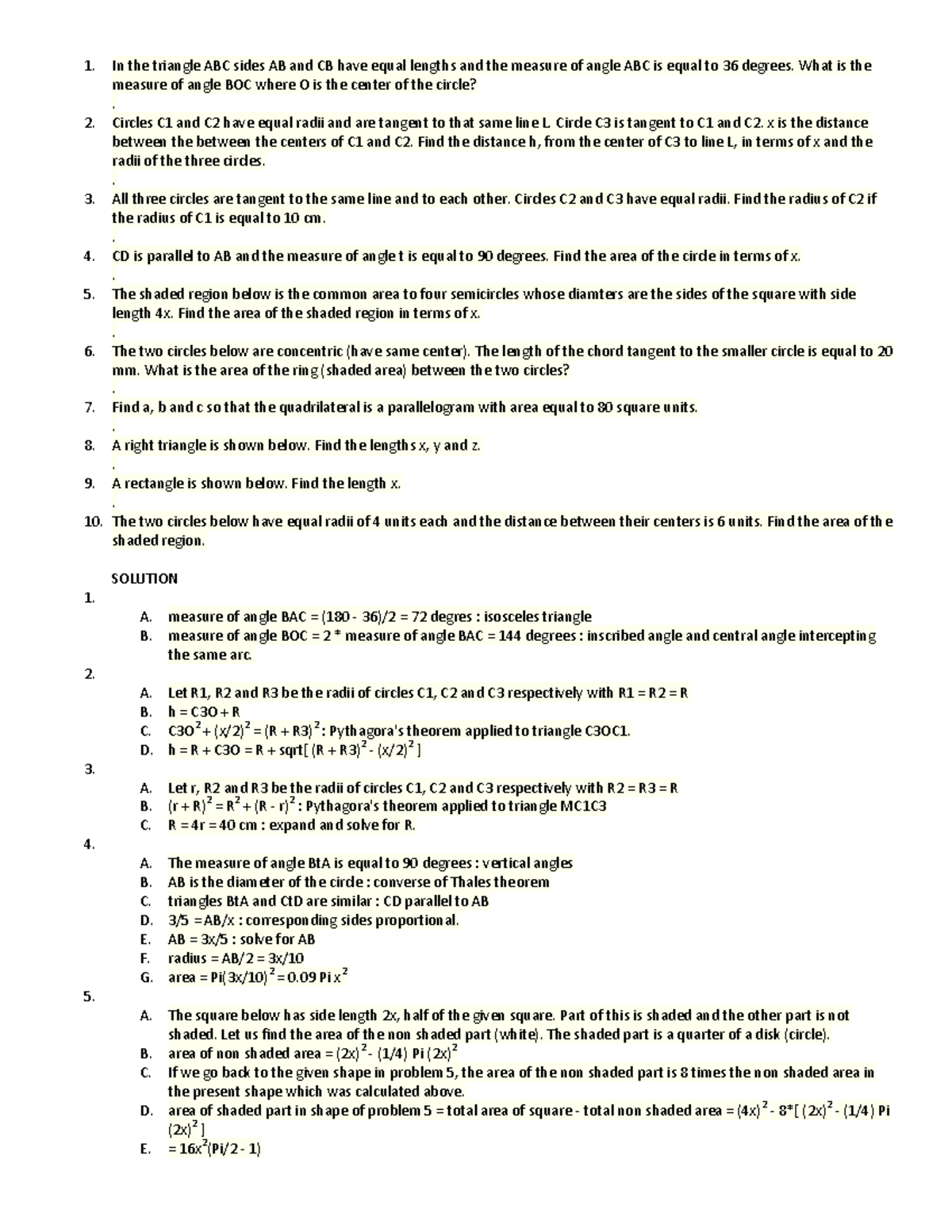 Geometry-problems compress - In the triangle ABC sides AB and CB have ...