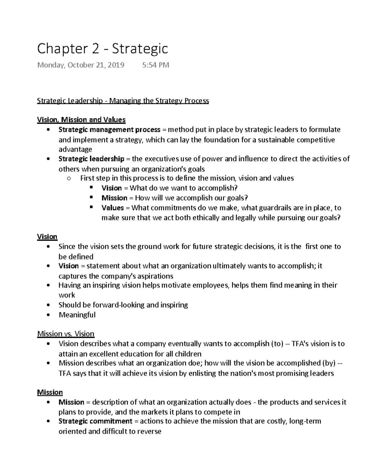 Chapter 2 - Strategic - Warning: TT: undefined function: 32 Strategic ...