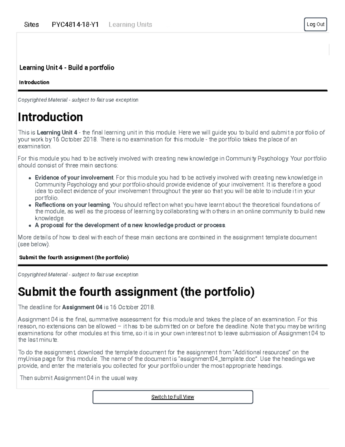 4 5854776641972077227 - Sites PYC4814-18-Y1 Learning Units Log Out ...