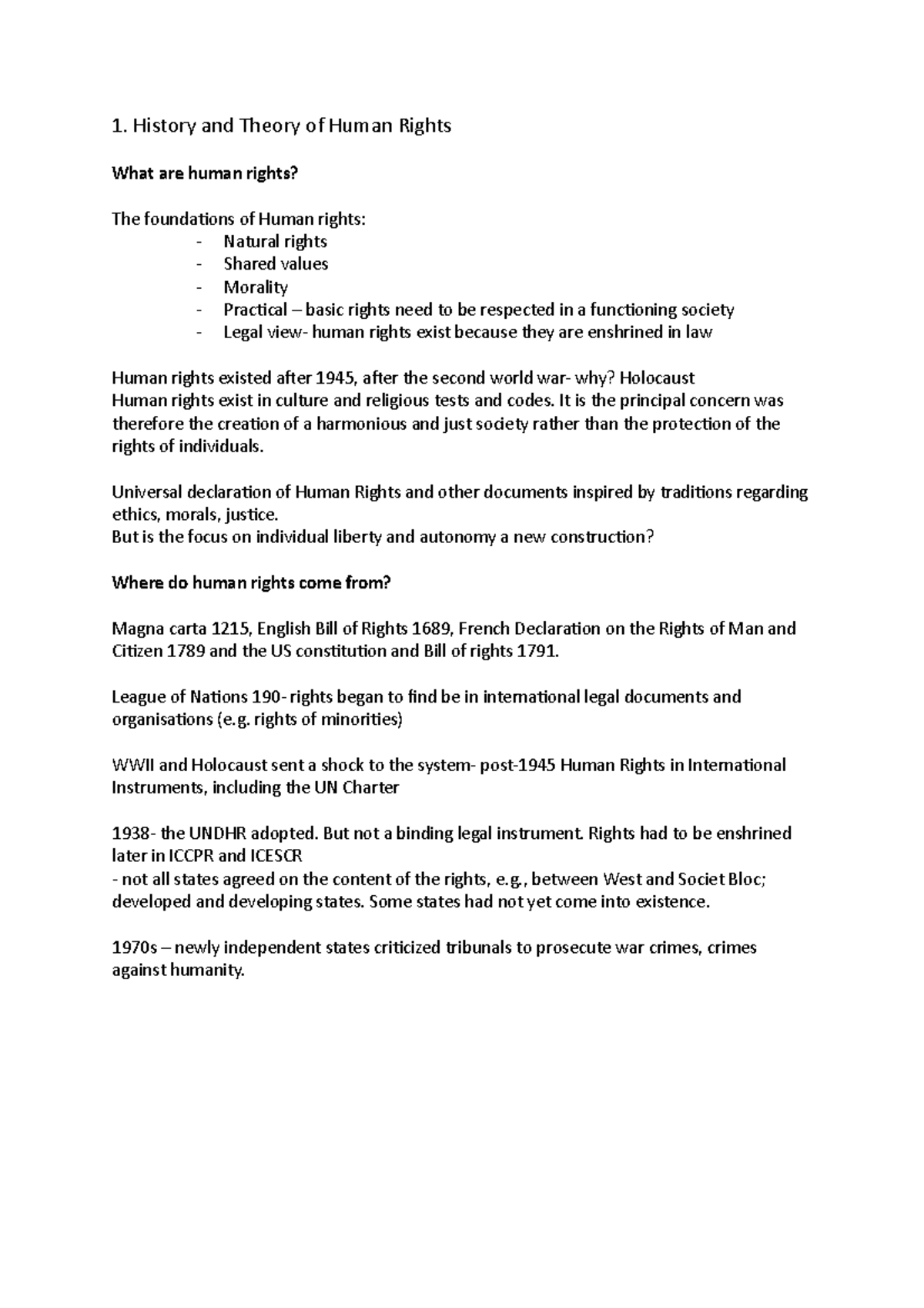 Lecture 1-2 - International Human Rights Law - 1. History and Theory of ...