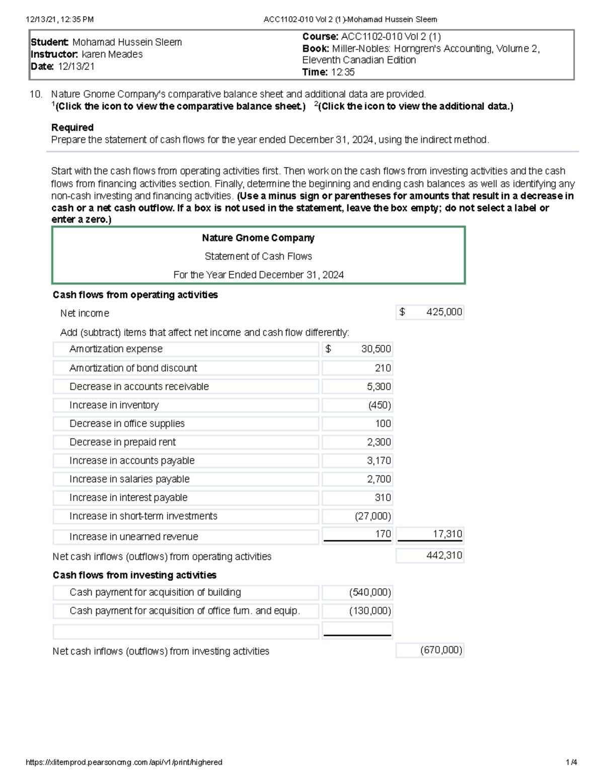 Indirect Cashflow Statement 10 Student Mohamad Hussein Sleem indirect-cashflow-statement-10-student-mohamad-hussein-sleem