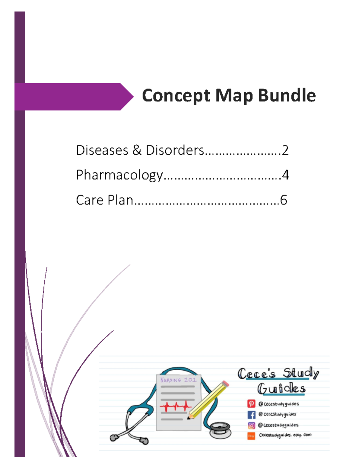 Concept Map Template Bundle - Concept Map Bundle Diseases & Disorders