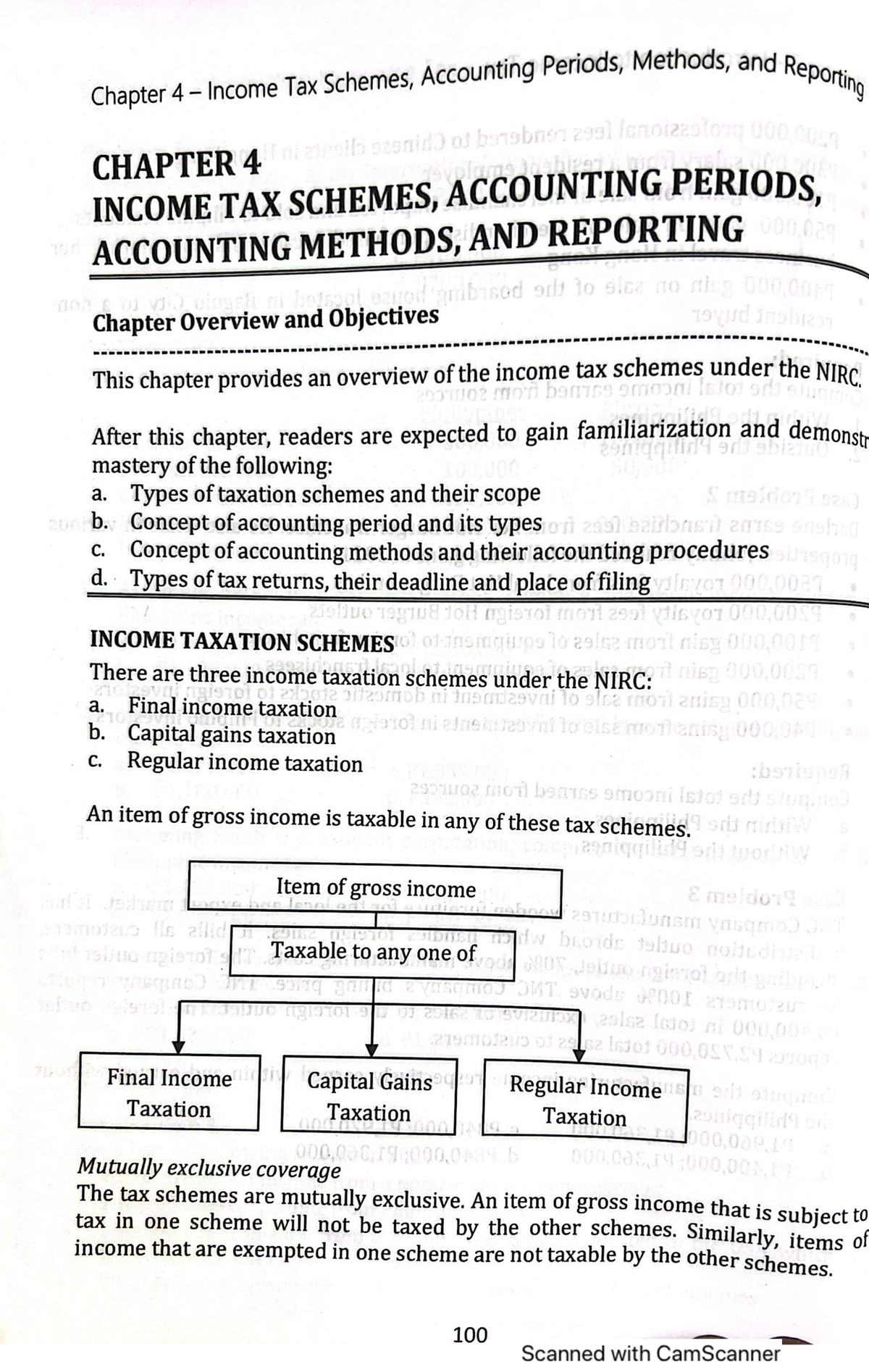 Chapter 4 - Income Tax Schemes, Accounting Periods, Methods, and ...