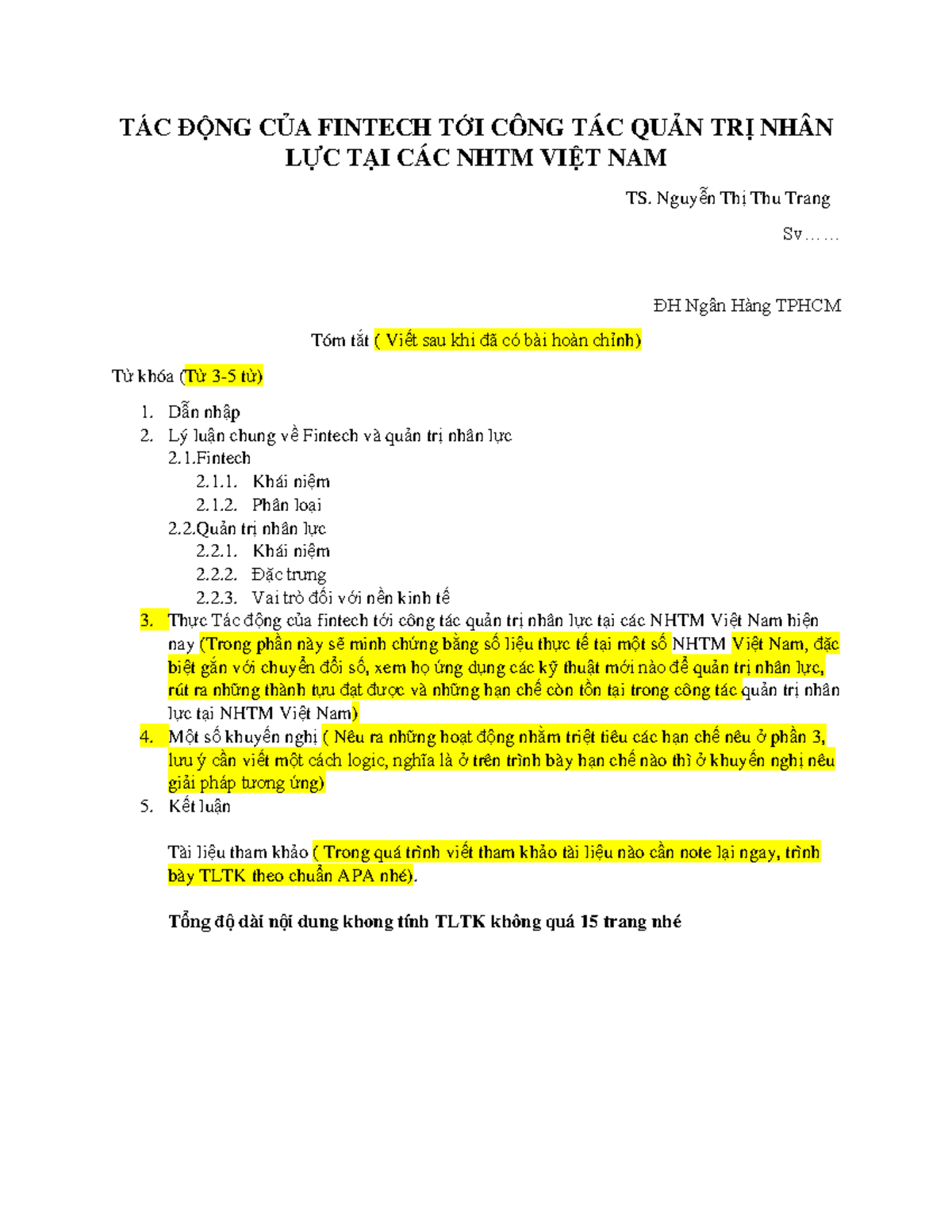 TÁC ĐỘNG CỦA Fintech TỚI CÔNG TÁC QUẢN TRỊ NHÂN LỰC TẠI CÁC NHTM VIỆT ...