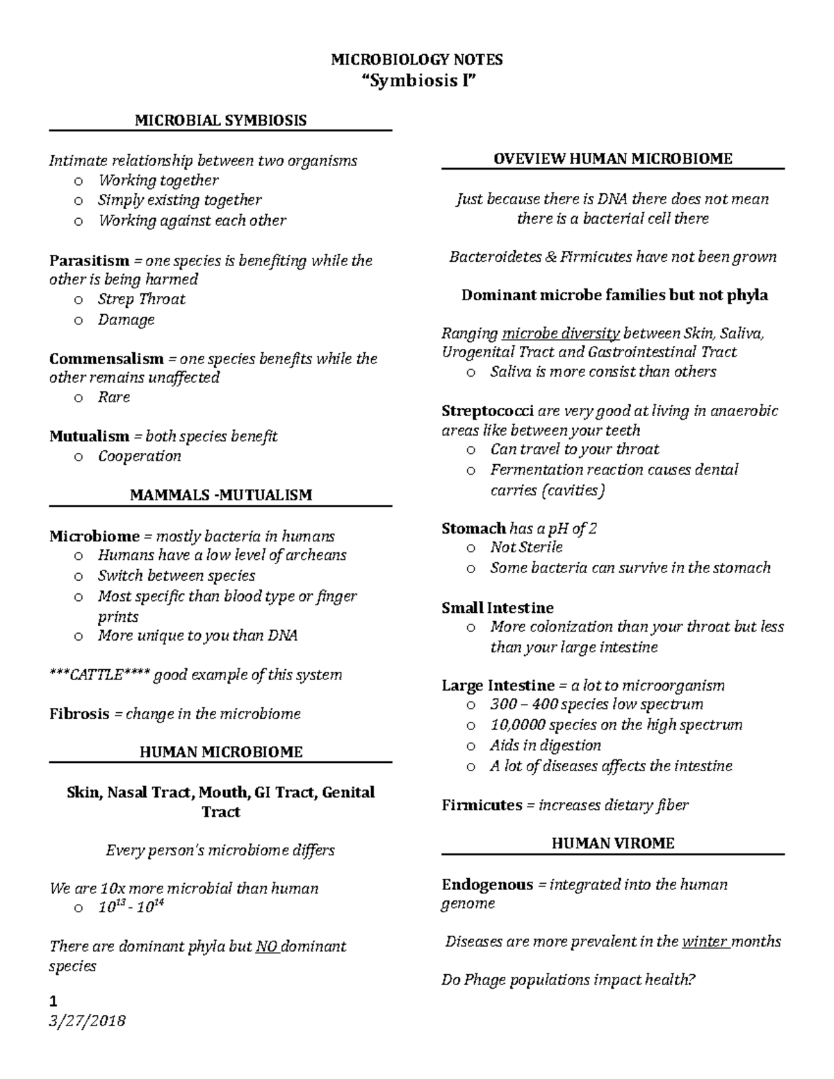 Microbiology Notes "Symbiosis I" - MICROBIOLOGY NOTES “Symbiosis I ...