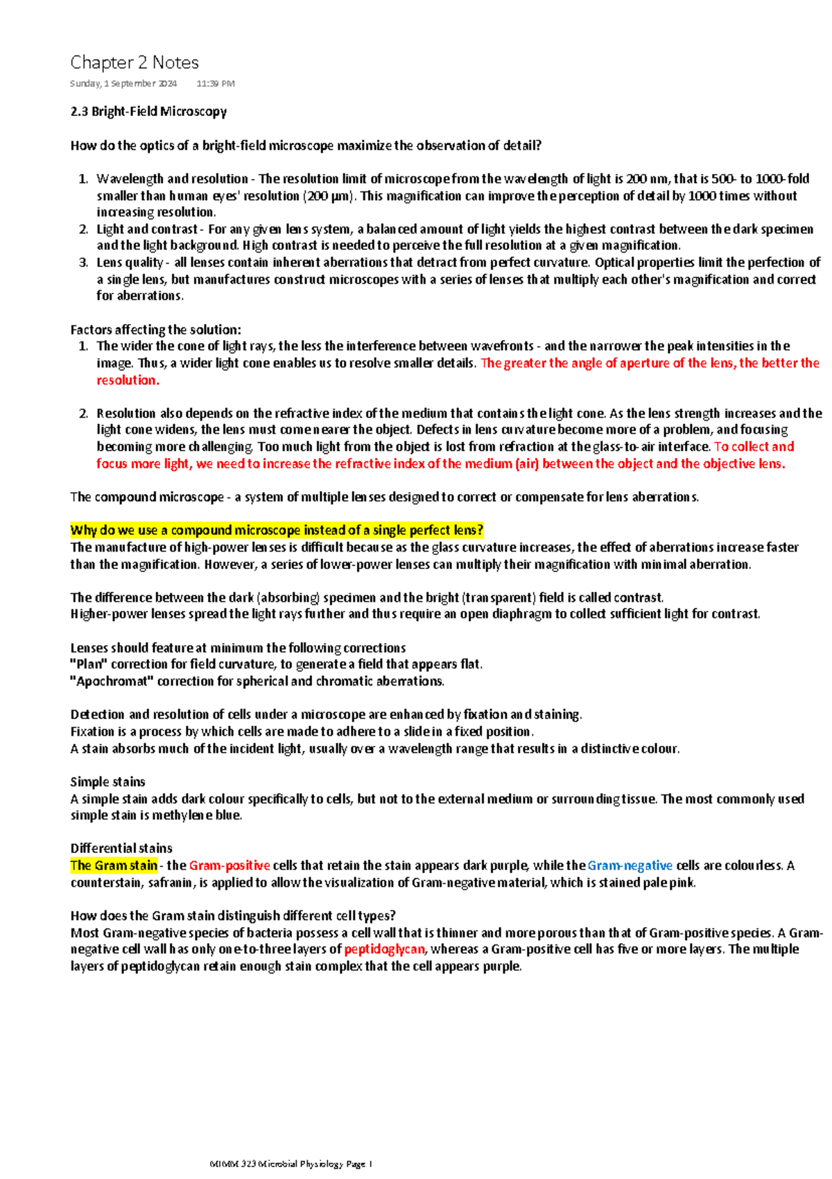 Chapter 2 Notes - Summary Microbiology: an Evolving Science - 2 Bright ...