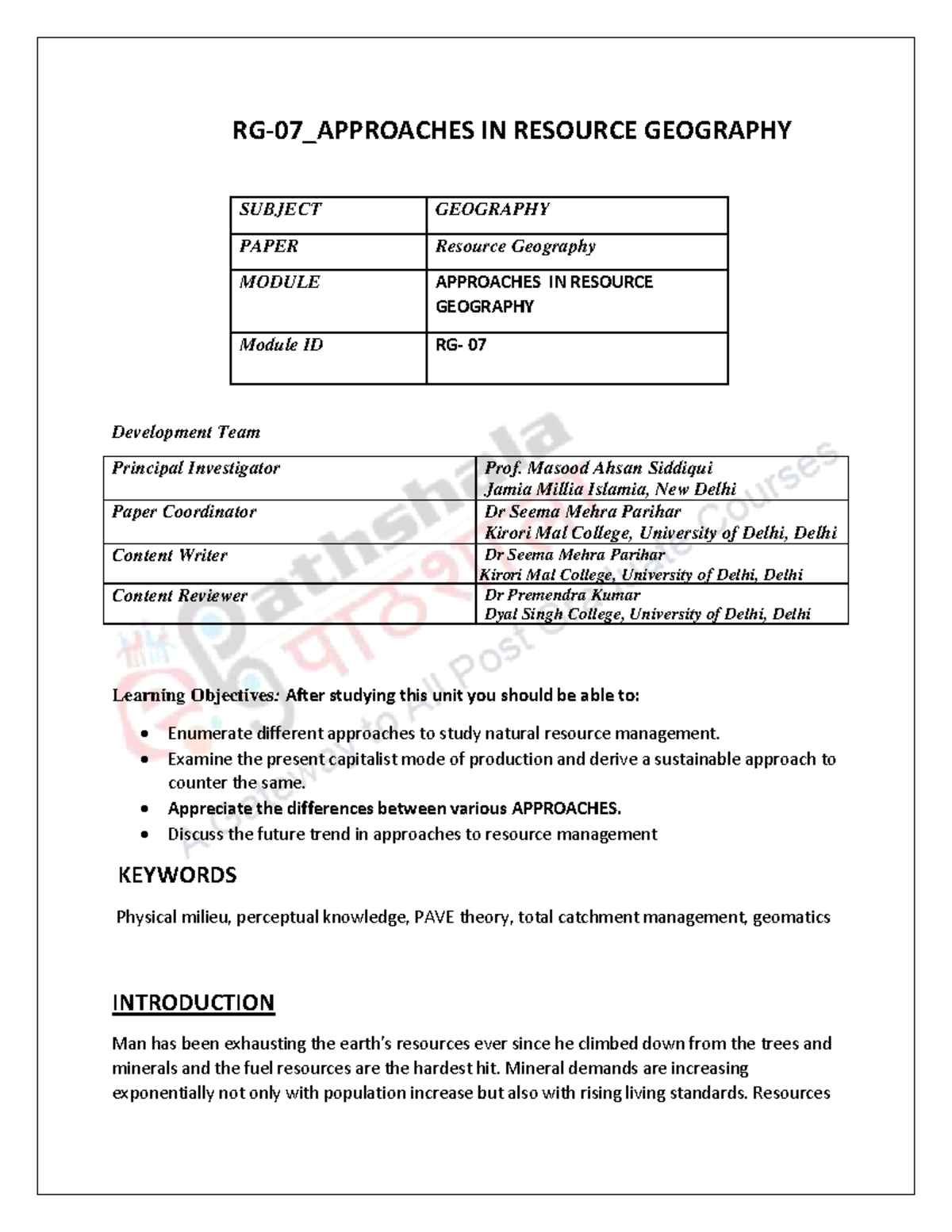 Approaches IN Resource Geography - RG-07_APPROACHES IN RESOURCE ...