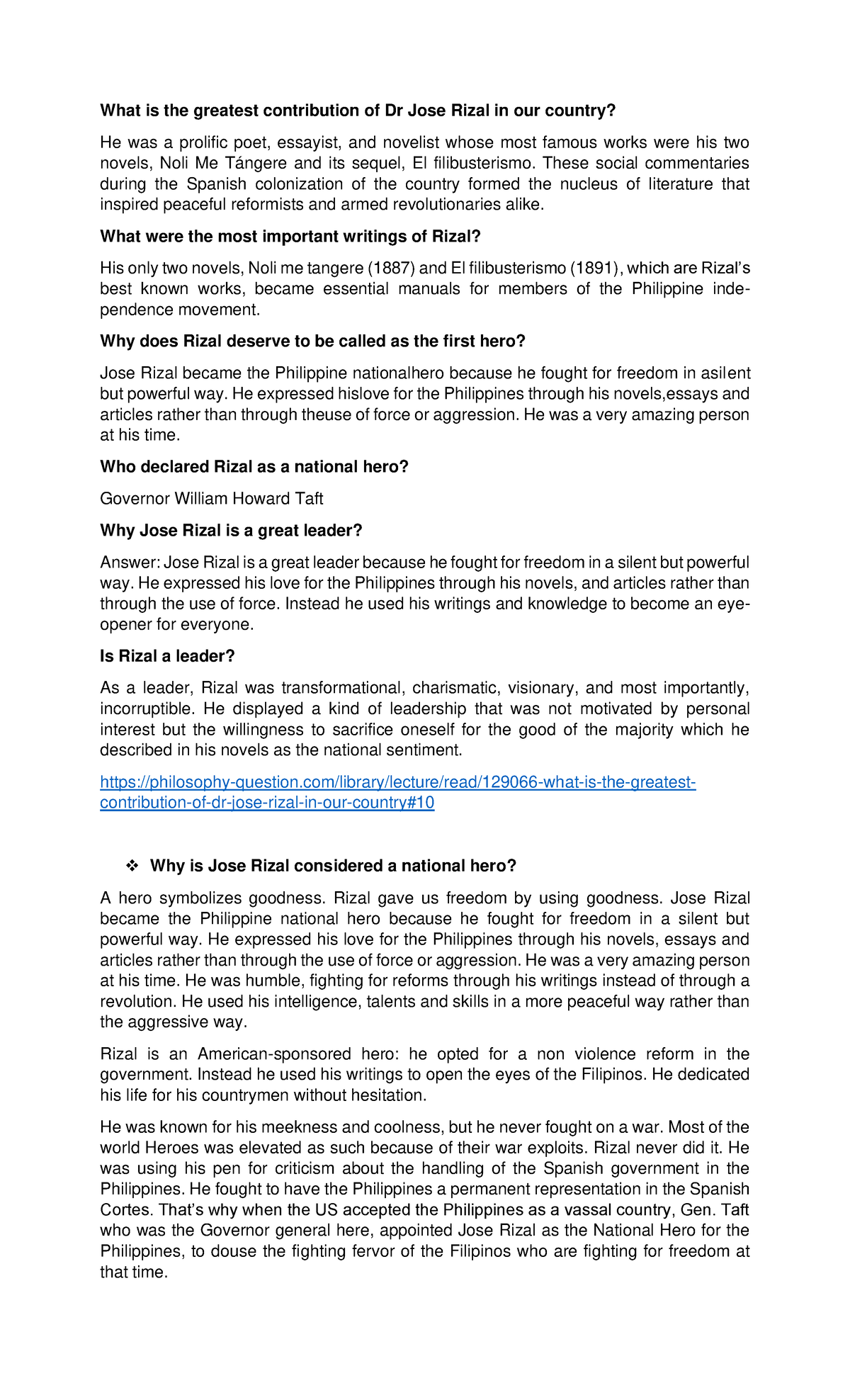 Jose Rizal(Sabanal) - This is a summary of Jose Rizal's important ...