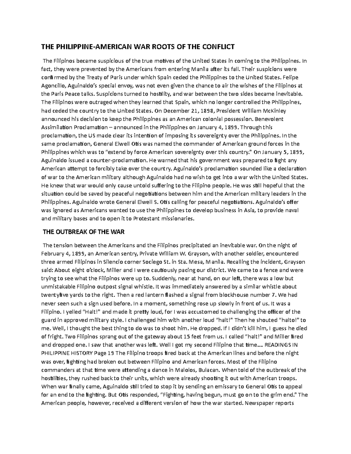 2. THE Philippine- American WAR Roots OF THE Conflict - THE PHILIPPINE ...