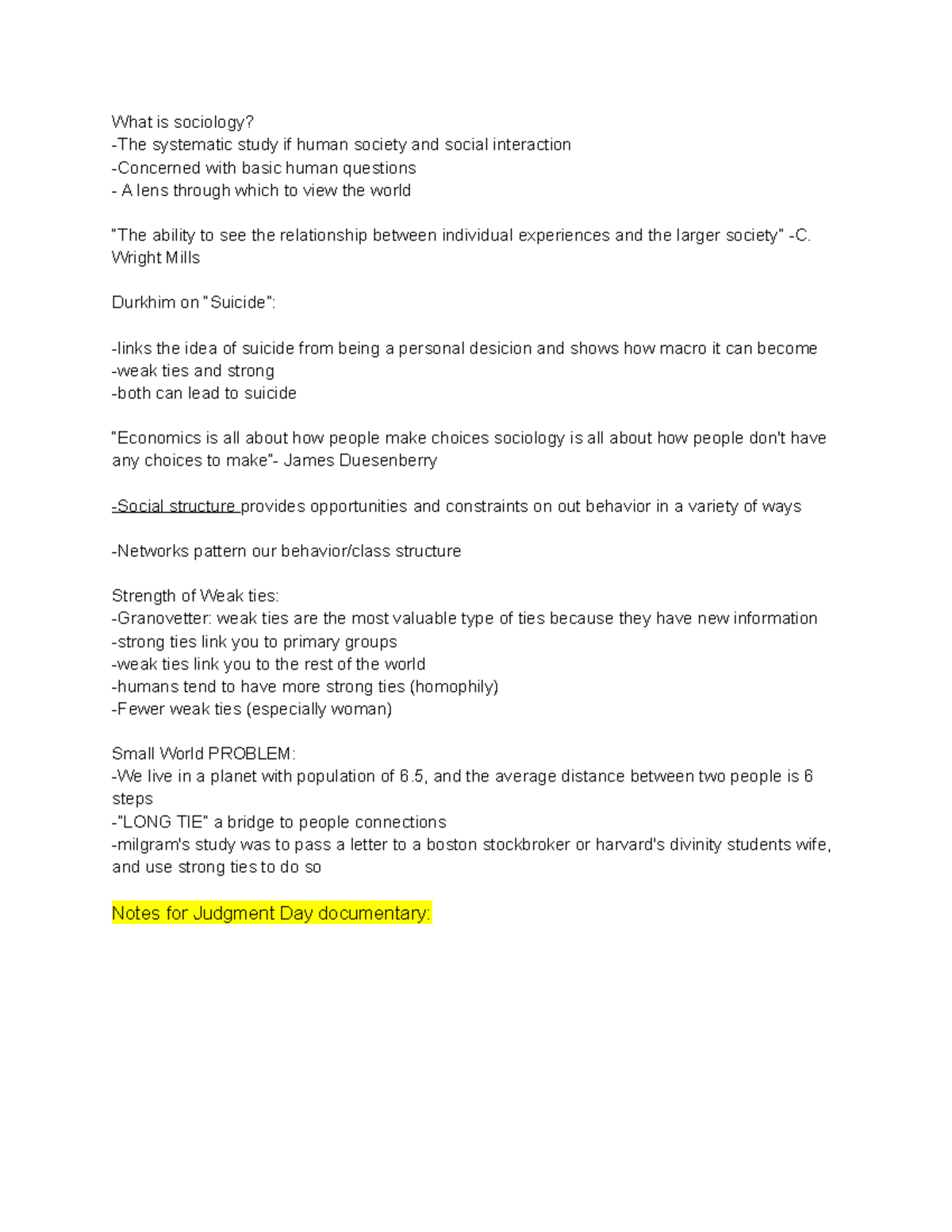 Socy101 - sociology introduction - What is sociology? -The systematic ...