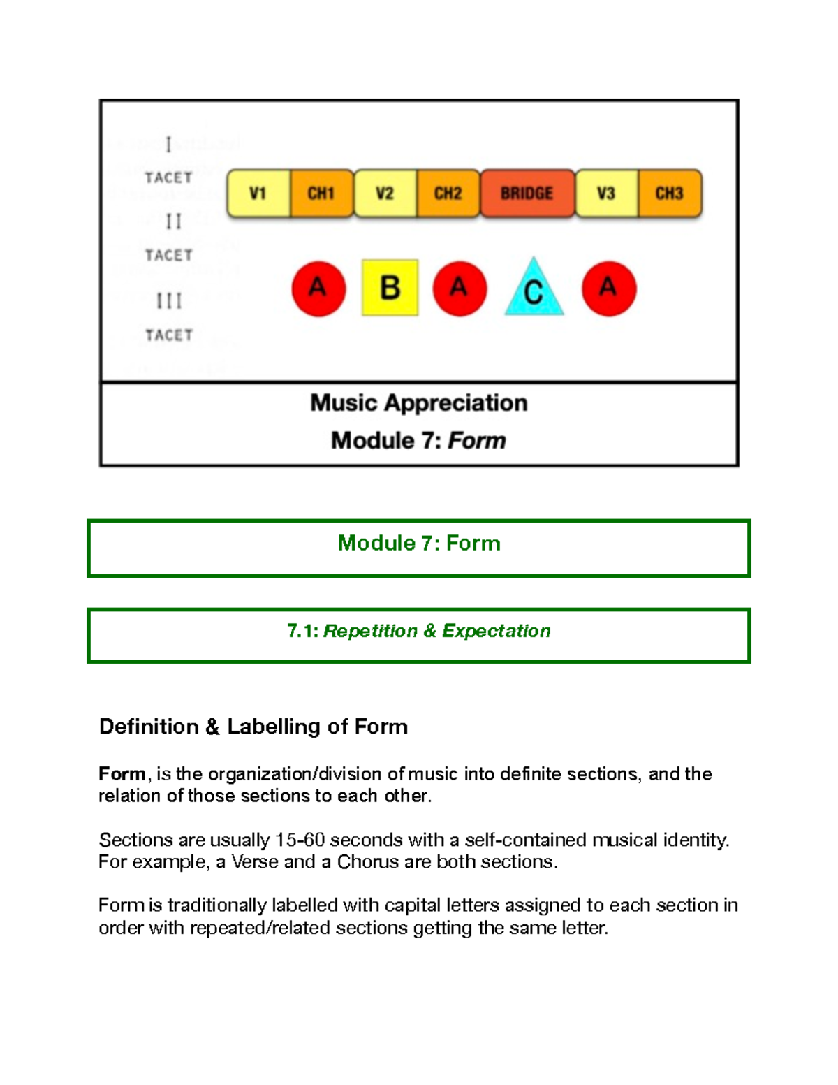 Module 7 (Form) Reference Document - Module 7: Form 7: Repetition ...