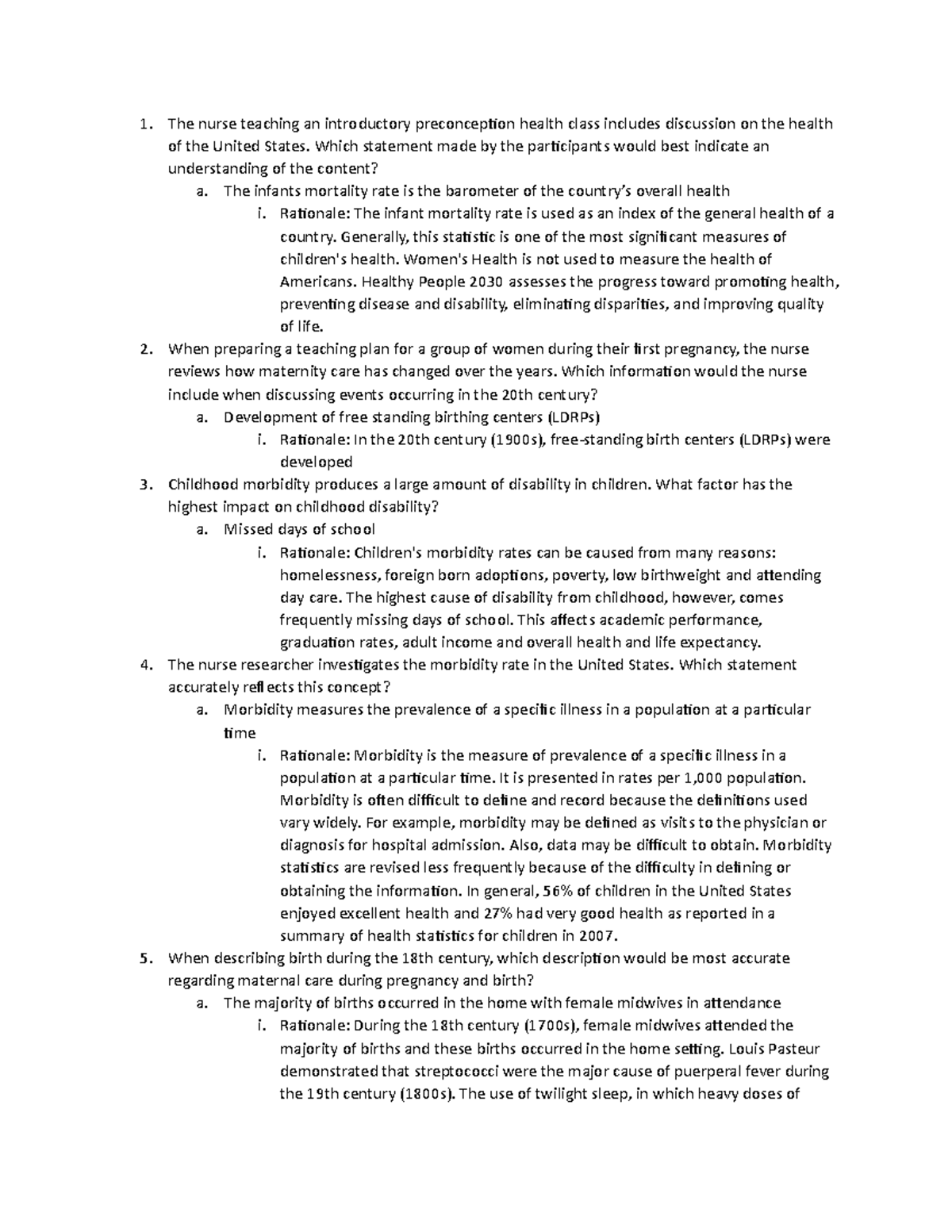 Maternity notes - The nurse teaching an introductory preconception ...