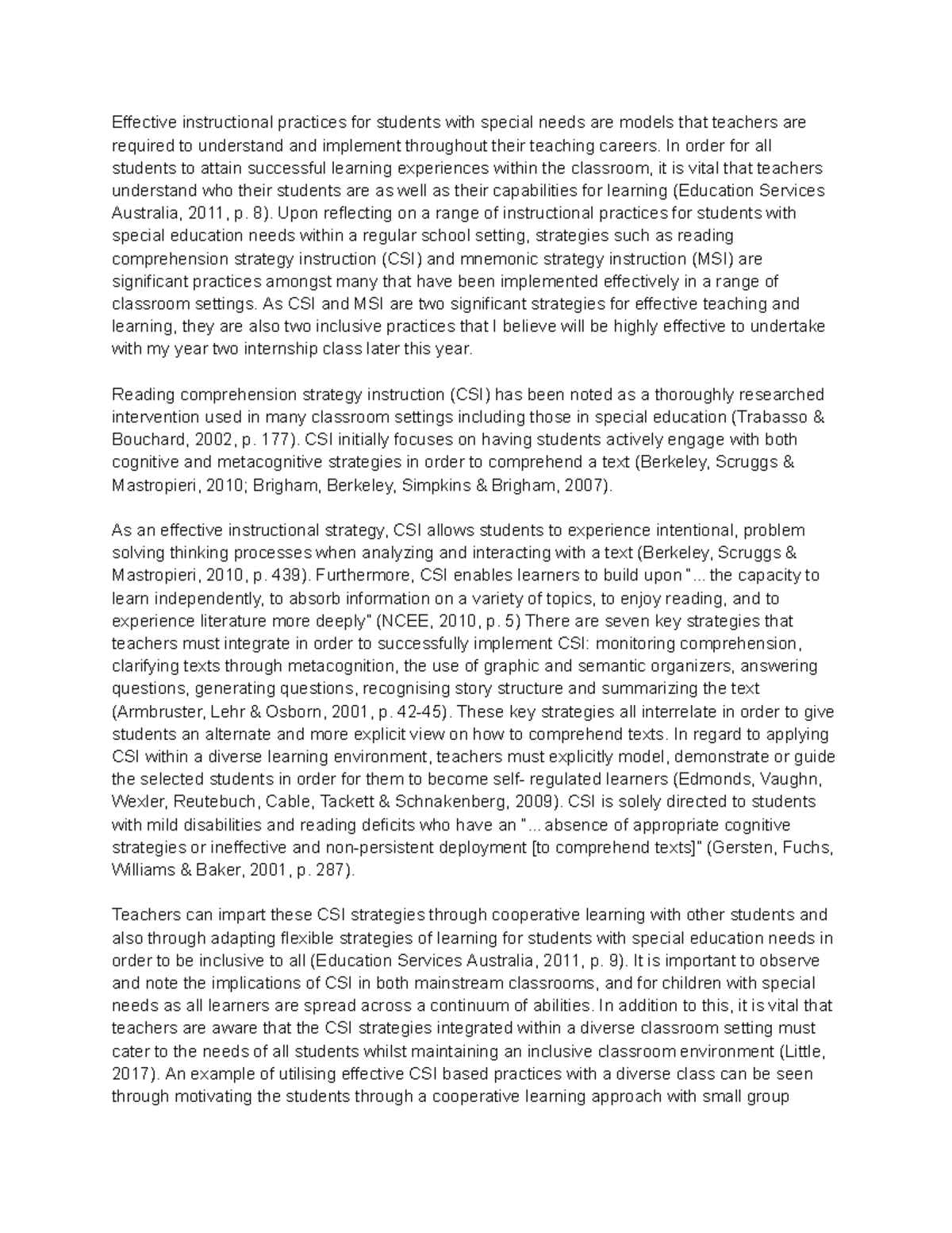 Special Education Effective Teaching And Learning[ESSAY] - Effective ...