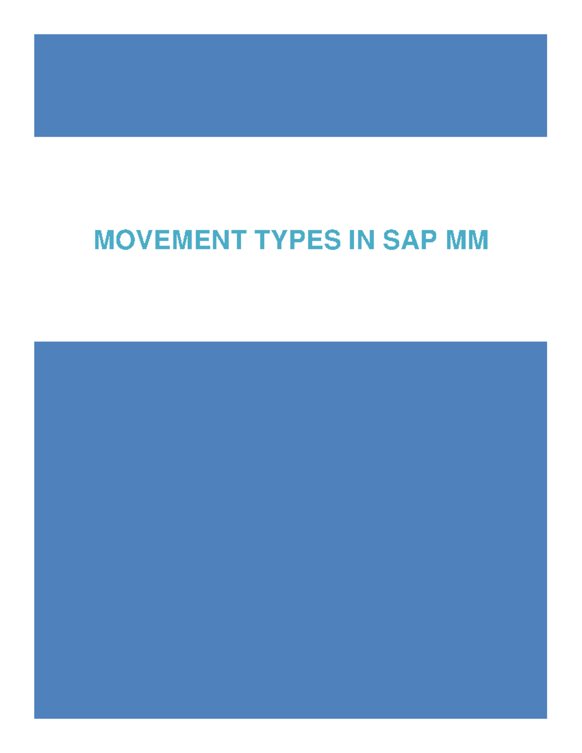 Important Movement Types in SAP - MOVEMENT TYPES IN SAP MM 101 Goods ... Important Movement Types in SAP - MOVEMENT TYPES IN SAP MM 101 Goods ...