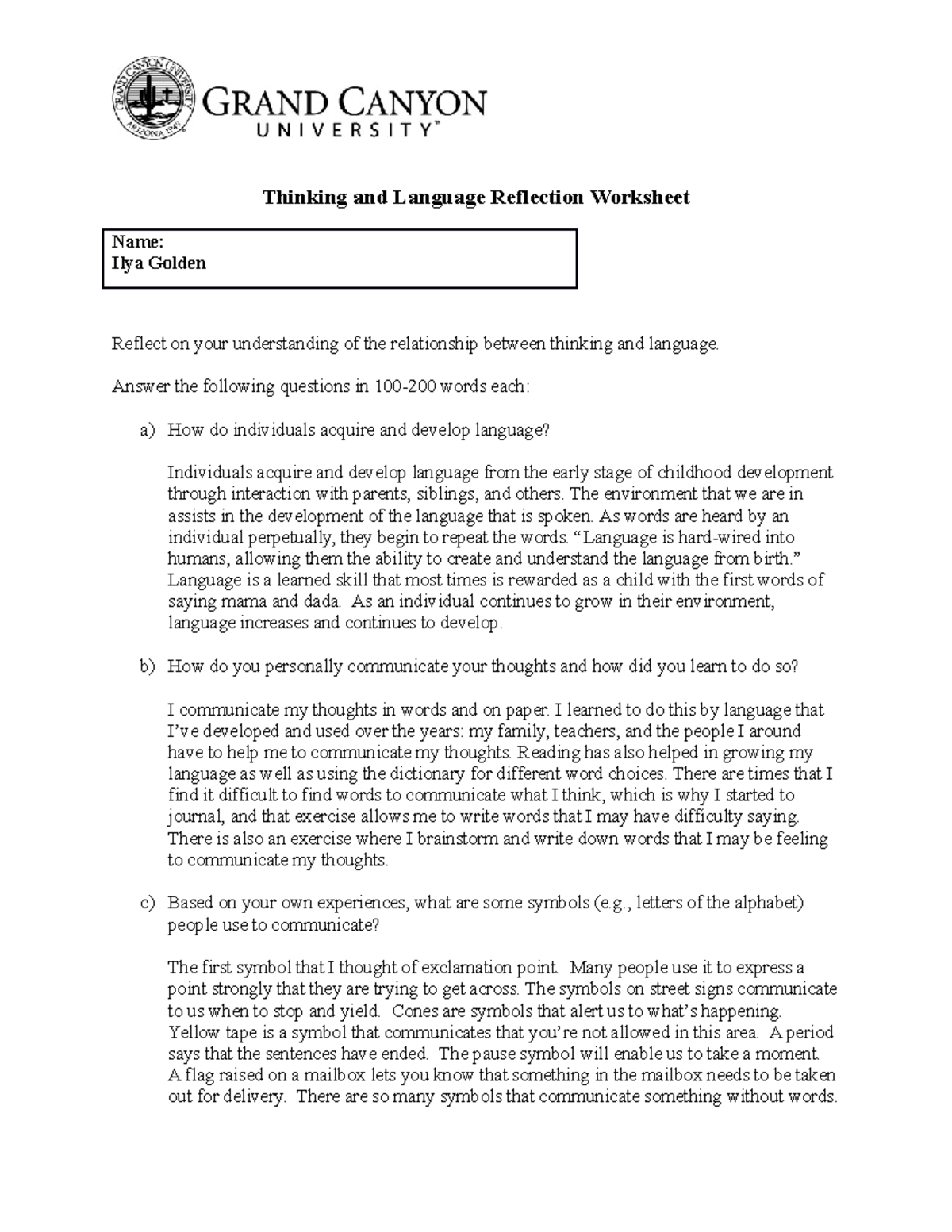 PHI105 Critical Thinking and Problem Solving - Thinking and Language ...