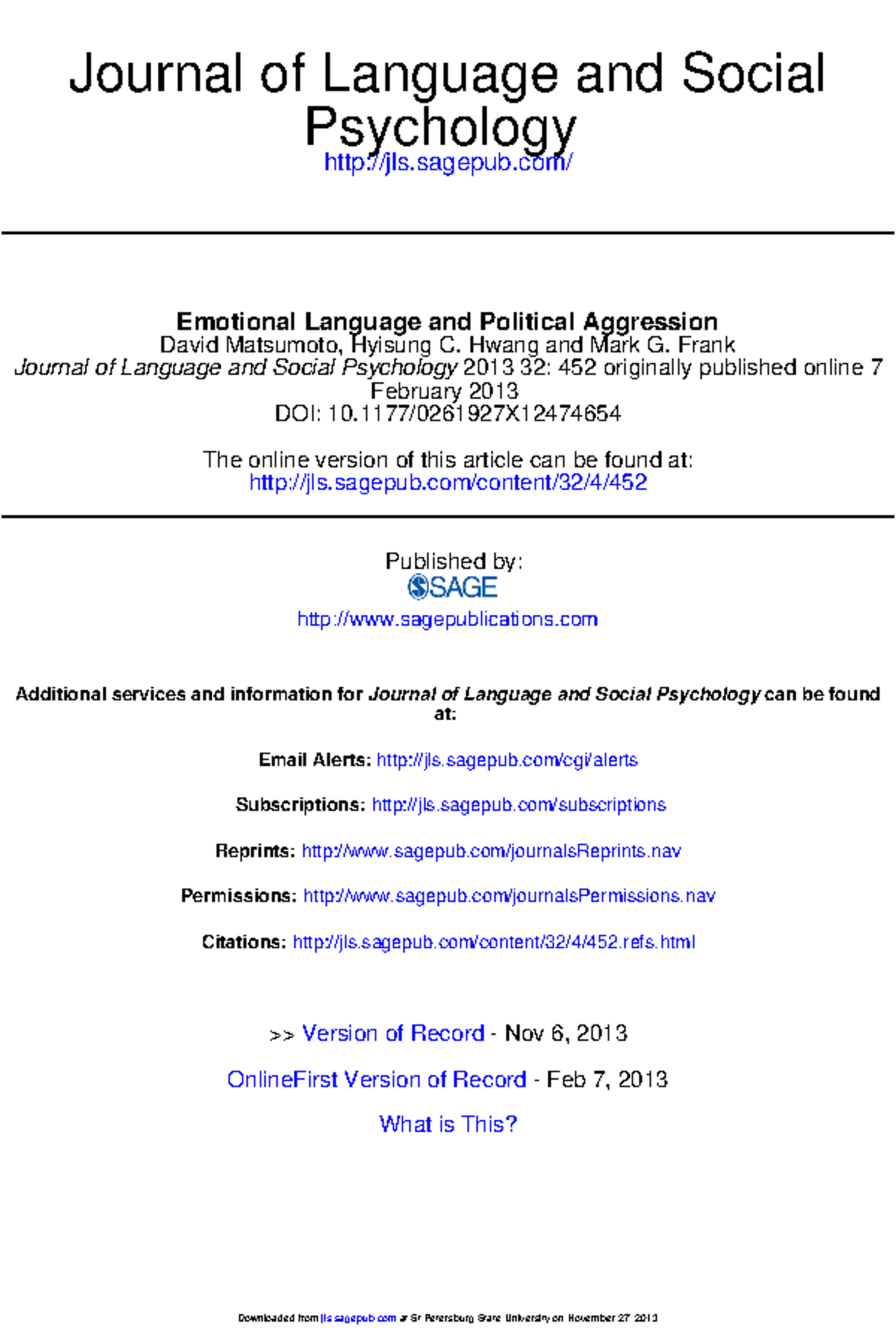 Agression Reading 3 - jls.sagepub/ Psychology Journal of Language and ...