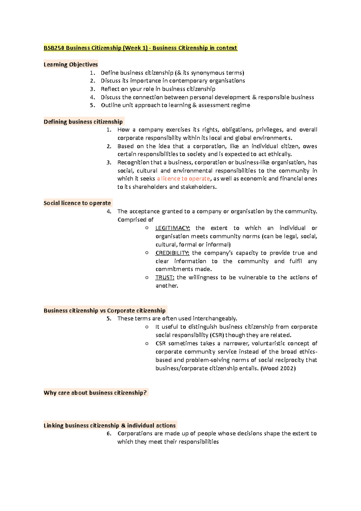 BSB250 L1 - LECTURE 1 - BSB250 - QUT - Studocu