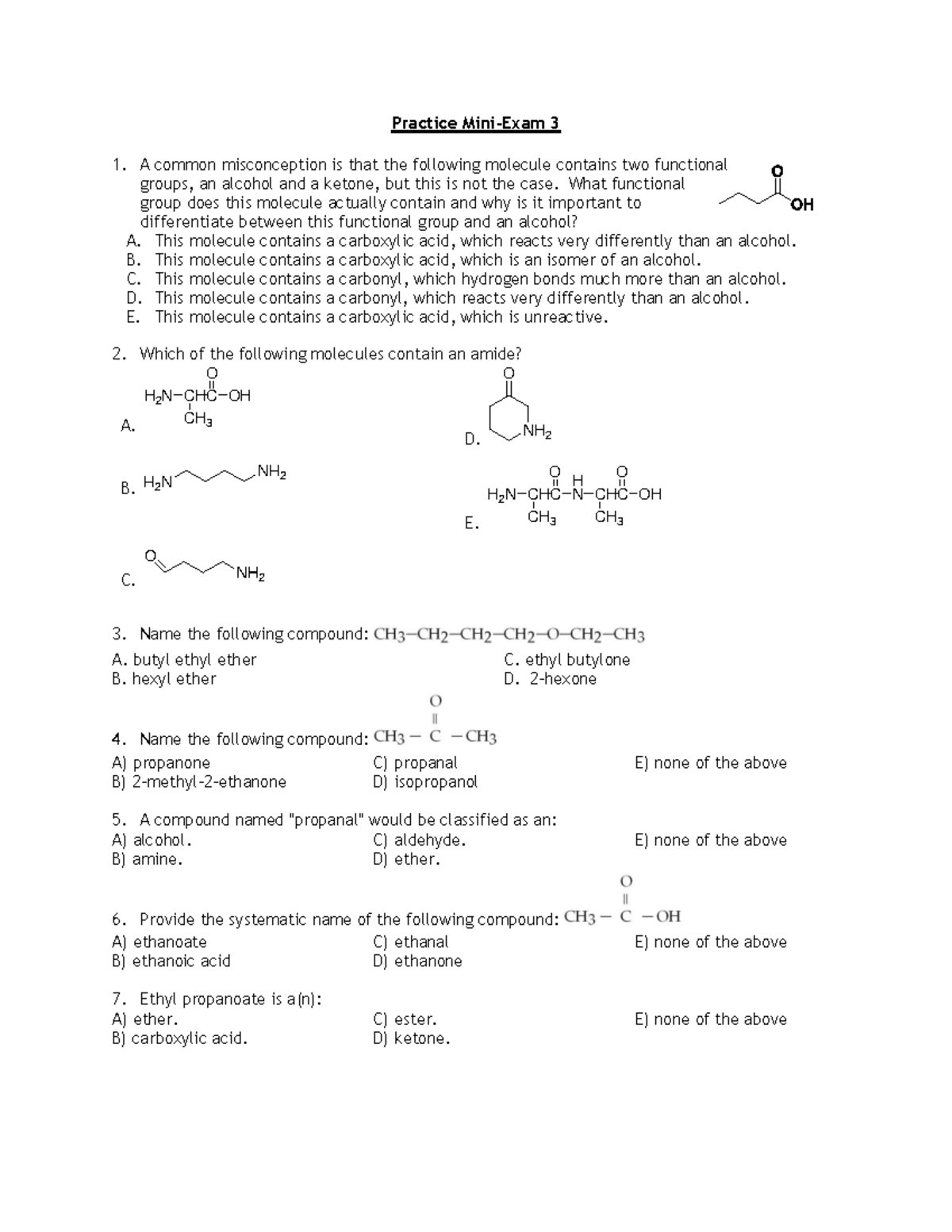 Practice Mini-Exam 3 -F22 - Practice Mini-Exam 3 A common misconception ...