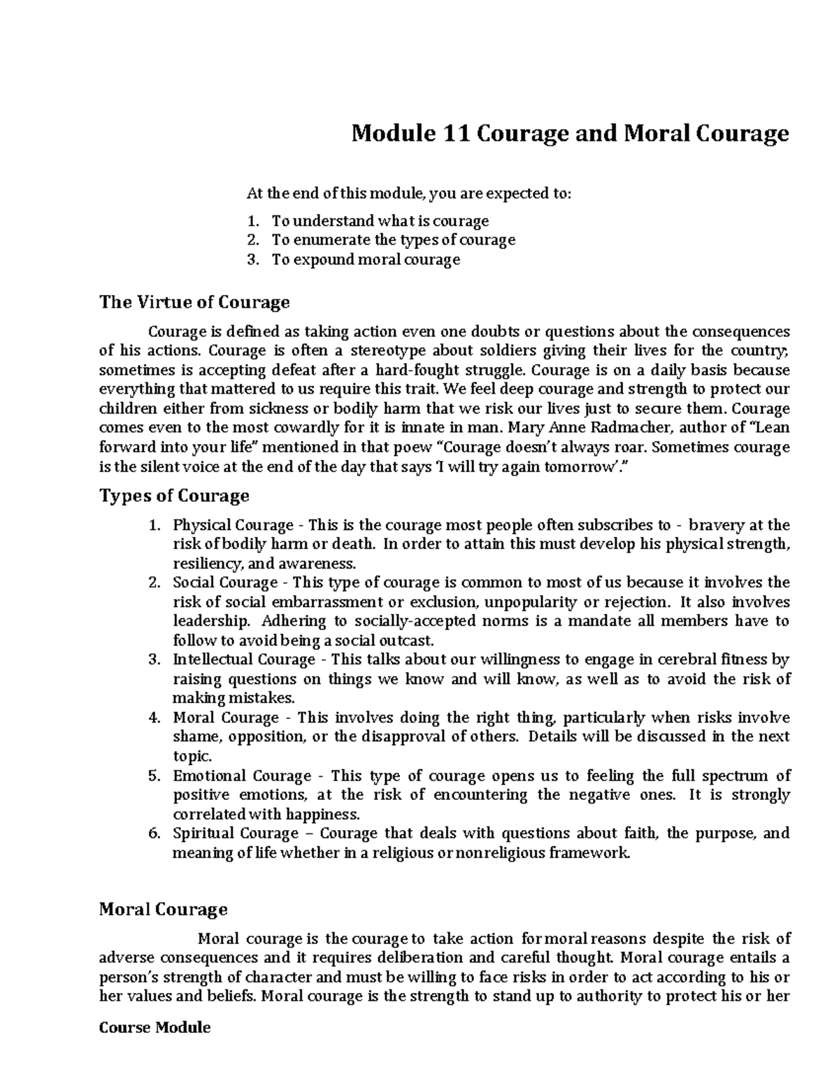 W11- Module 011-Ethics Through Thick and Thin- Courage and Moral ...