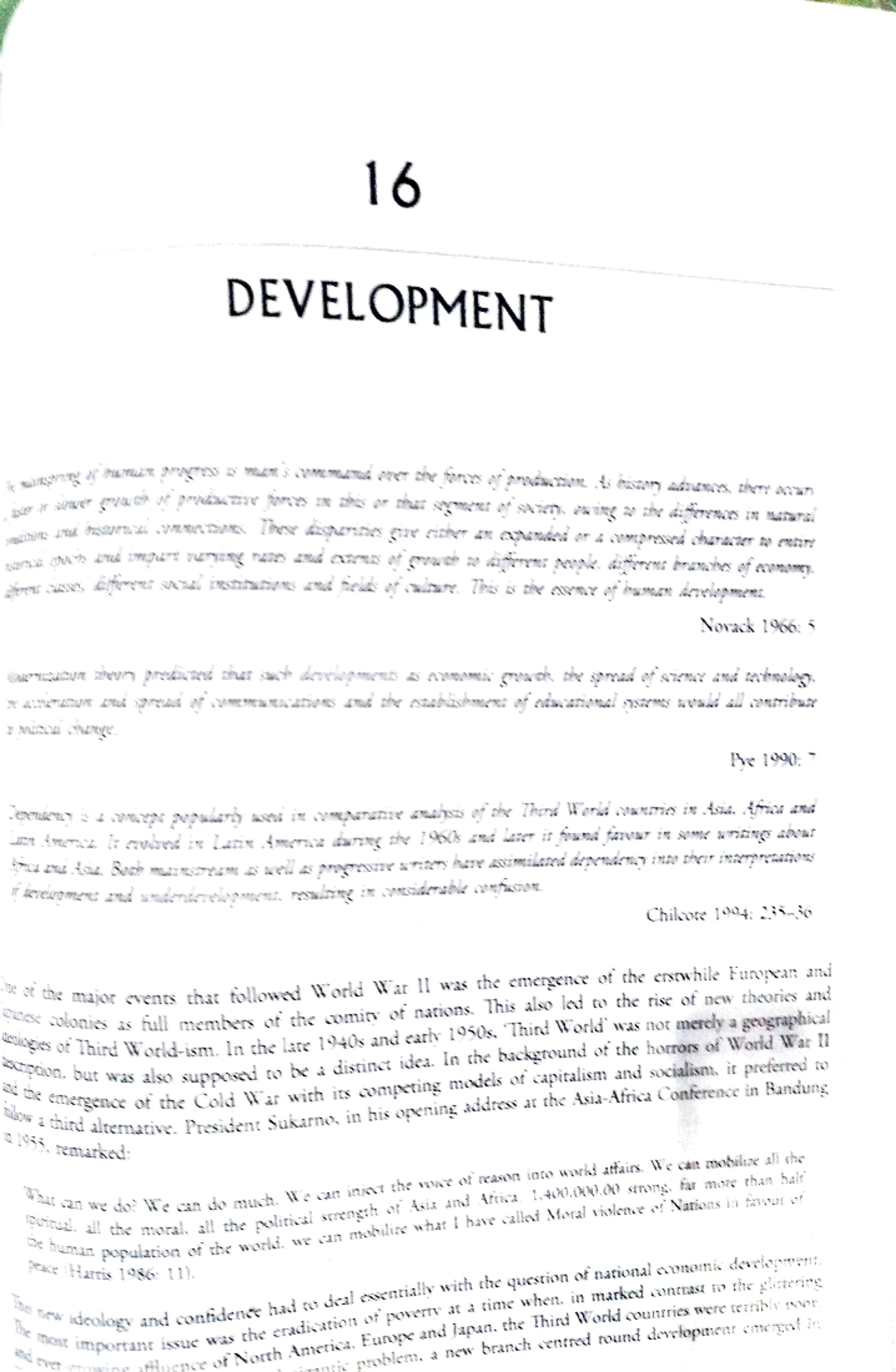 Up - Political science theory notes - 16 DEVELOPMENT Novack 1966: 5 Pe ...