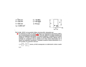 Ejercicio Hormigon II - suelo - Eu 0,85 ff Cc C f- 30 (nia) ham fy=420 ...