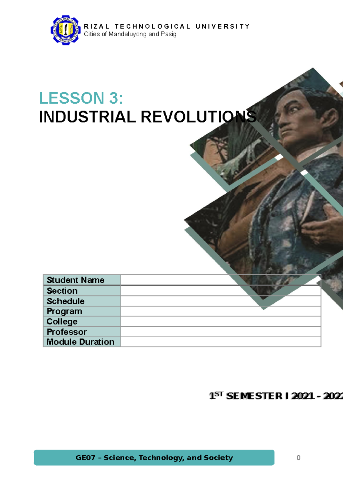 The Four Industrial-Revolutions that changed the worlf - 1 ST SEMESTER ...
