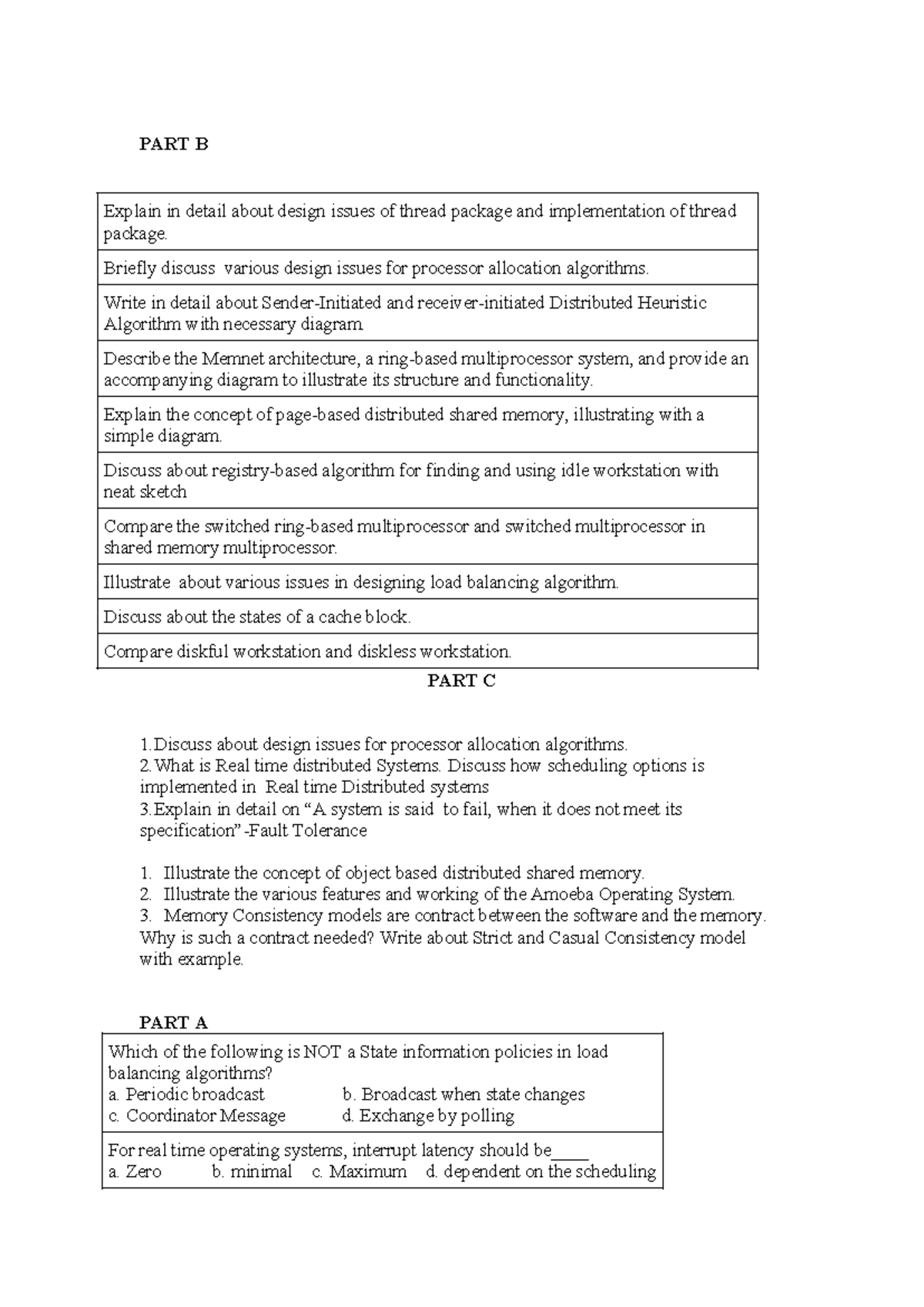 QB-CT-III - QB-CT-III - PART B PART C 1 about design issues for ...
