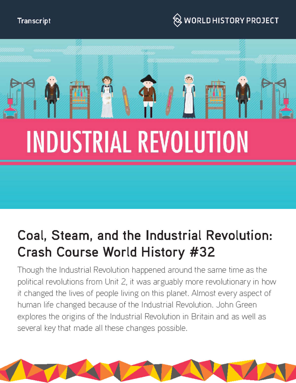 CC Coal Steam and The Industrial Revolution CCWH 32 - Coal, Steam, and ...