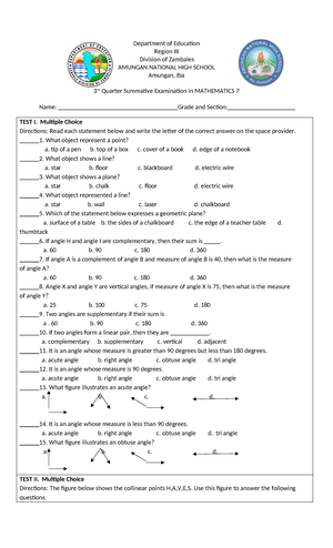 3rd-Quarterly-exam-G7 - SCHOOLS DIVISION OF ZAMBALES AMUNGAN NATIONAL ...