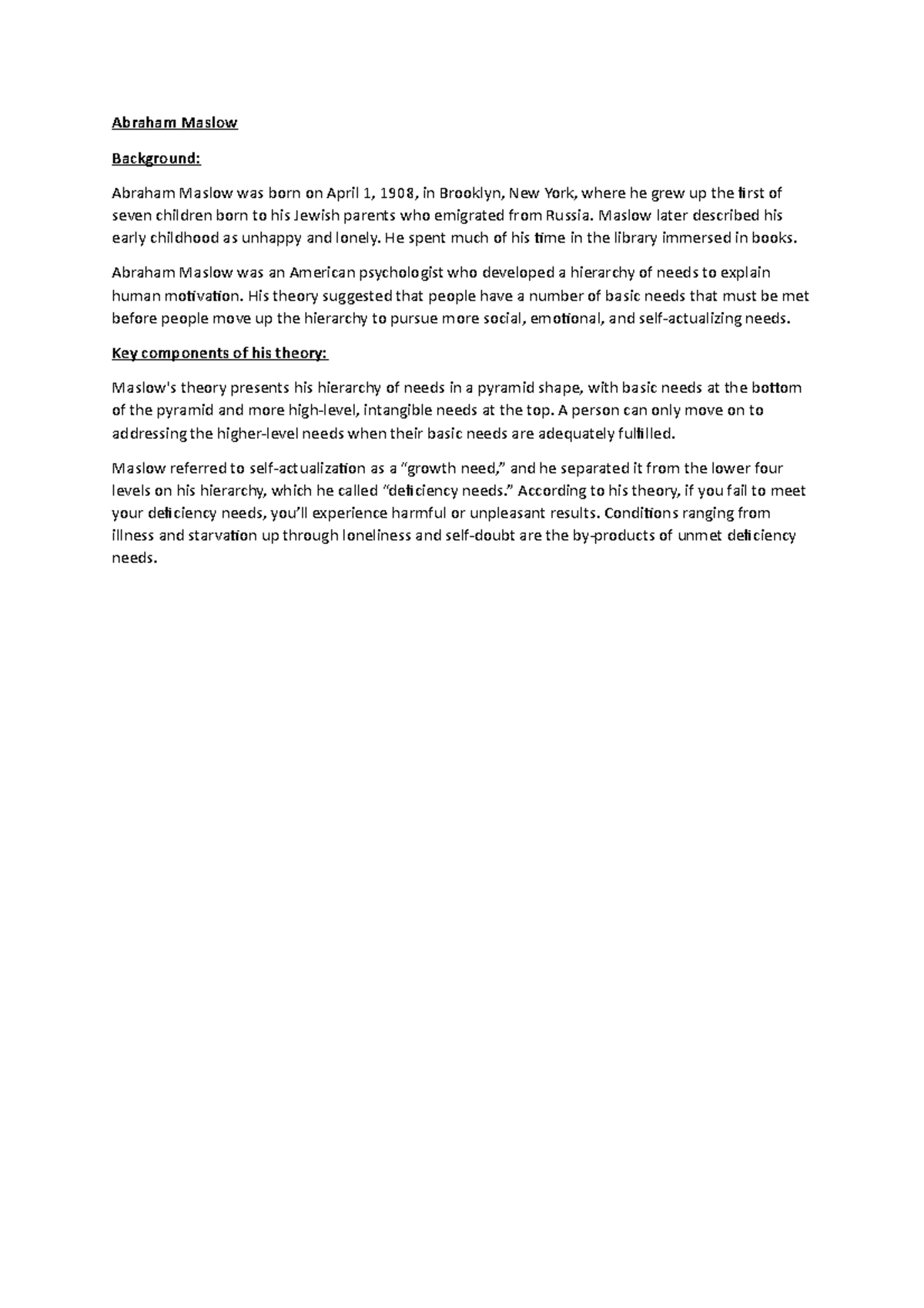 Abraham Maslow - Studocu grrr bow teddy done it by me letsStudocu grrr ...