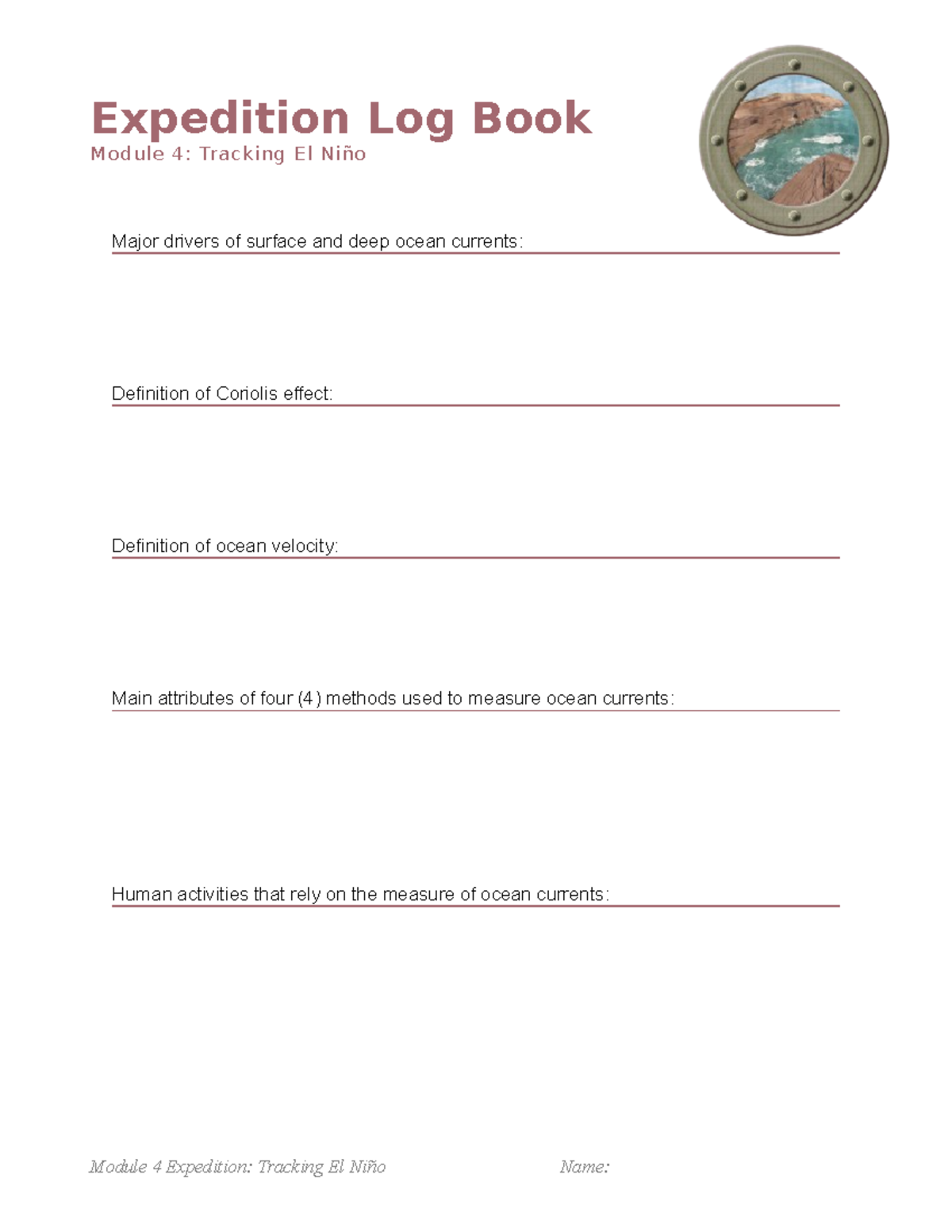 Log Book 4 - Logbook assignment - Expedition Log Book Module 4 ...
