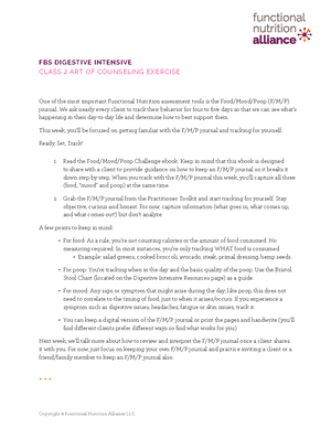 Functional nutrition matrix sample - functional nutrition matrix Name ...