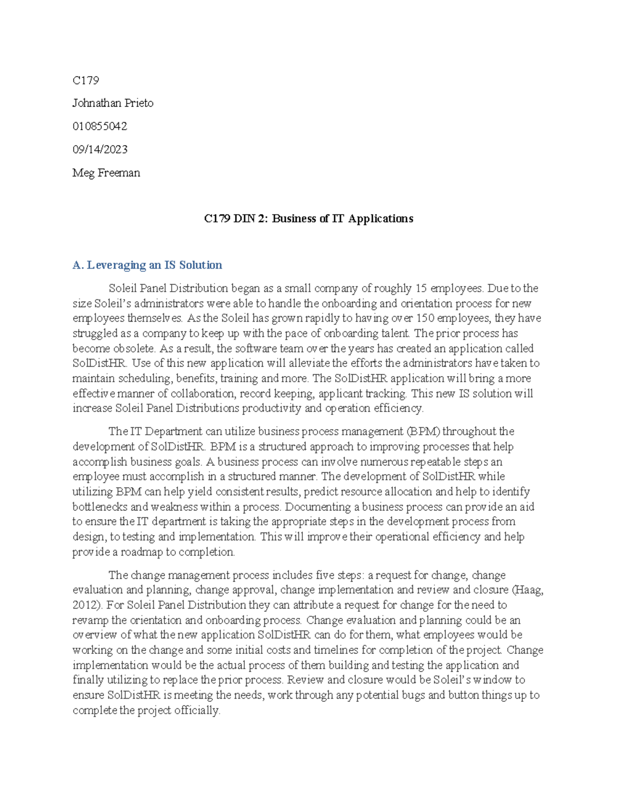 C179 DIN 2 copy copy - My passing paper. - C Johnathan Prieto 010855042 ...