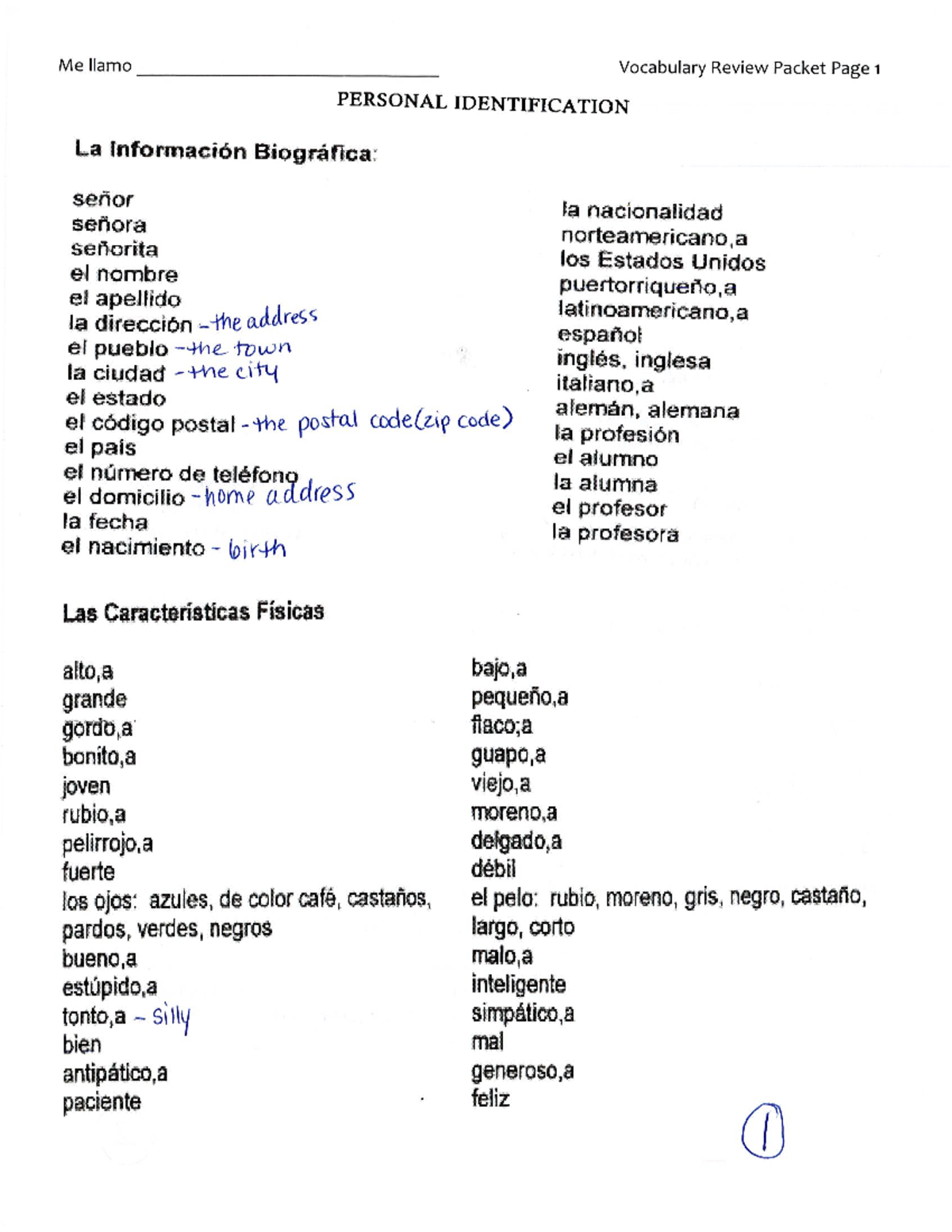 - Checkpoint A Vocabulary Review Packet 2022 - Studocu