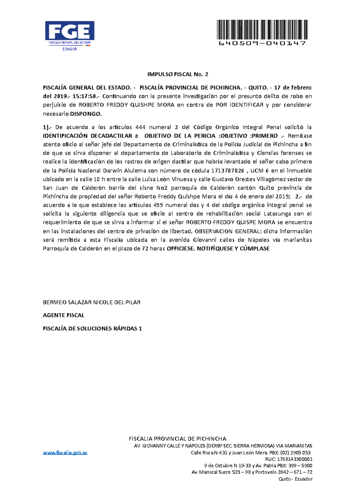 Impulso Fiscal No 2 - IMPULSO FISCAL No. 2 FISCALÍA GENERAL DEL ESTADO ...