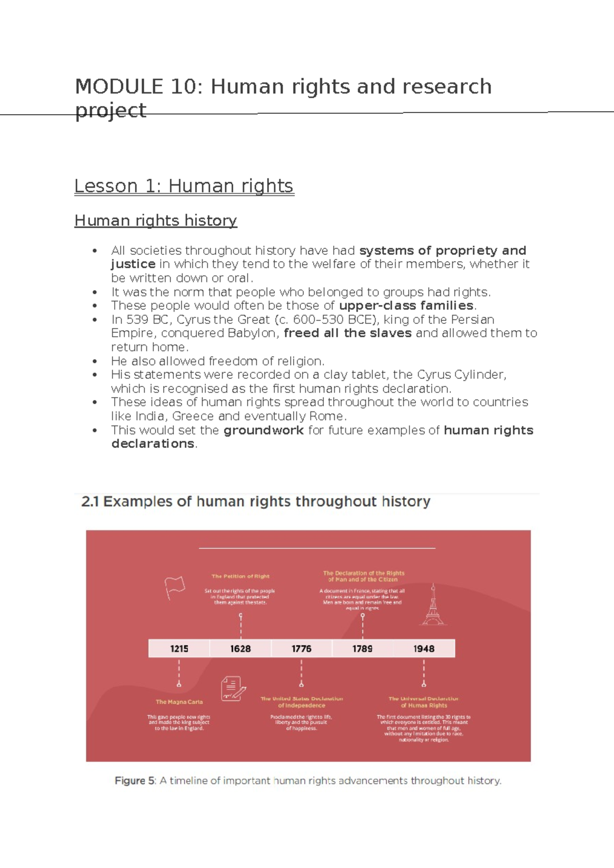 Module 10- Human rights - MODULE 10: Human rights and research project ...