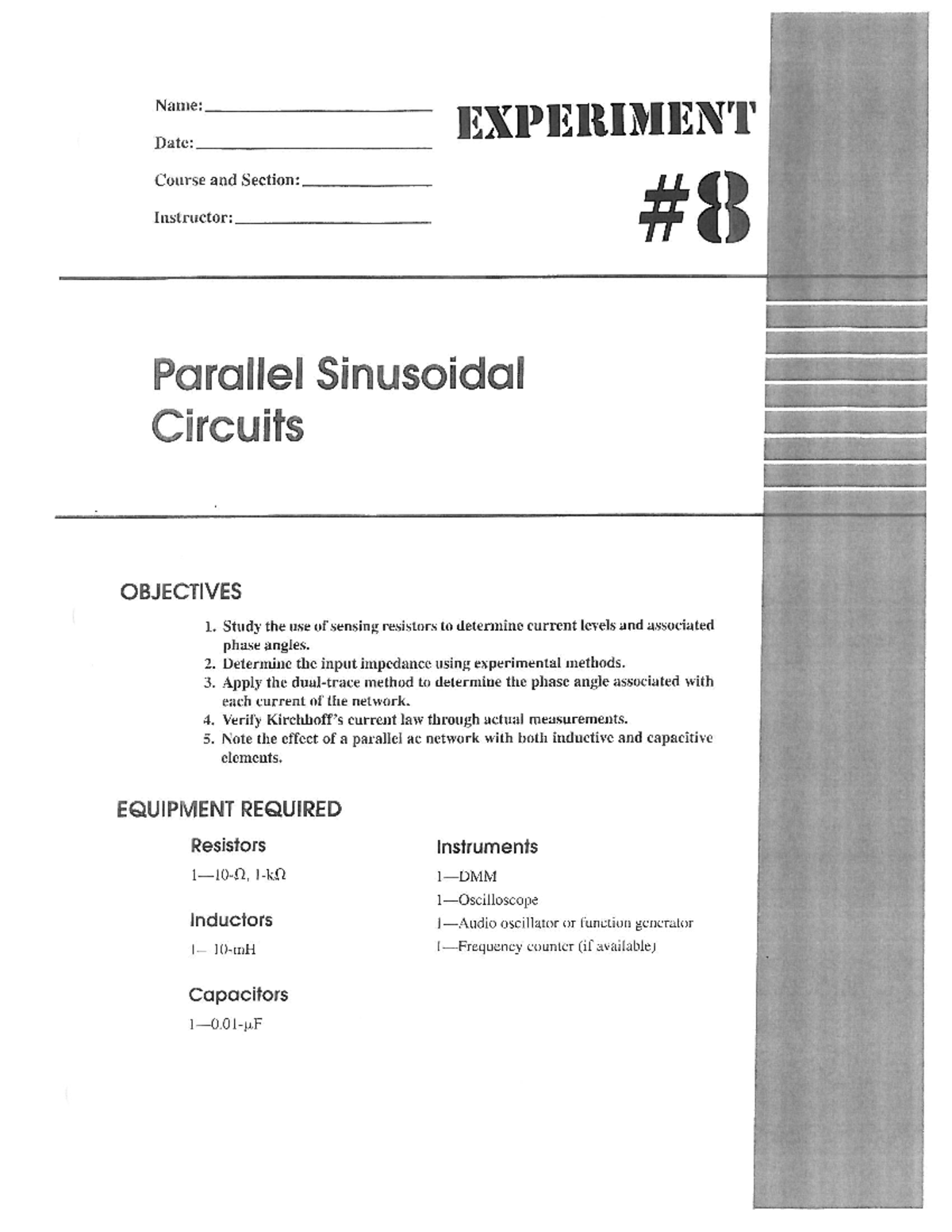 8.Parallel Sinusoidal Circuits - CET 3525 - Studocu