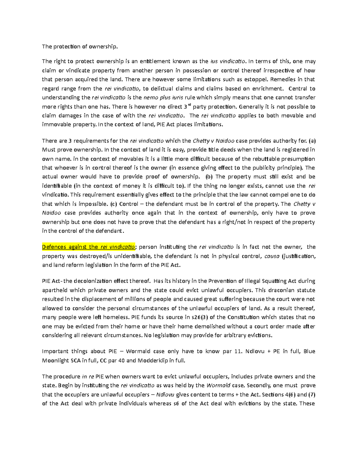 The Protection of Ownership. Mod 10 - The protection of ownership. The ...