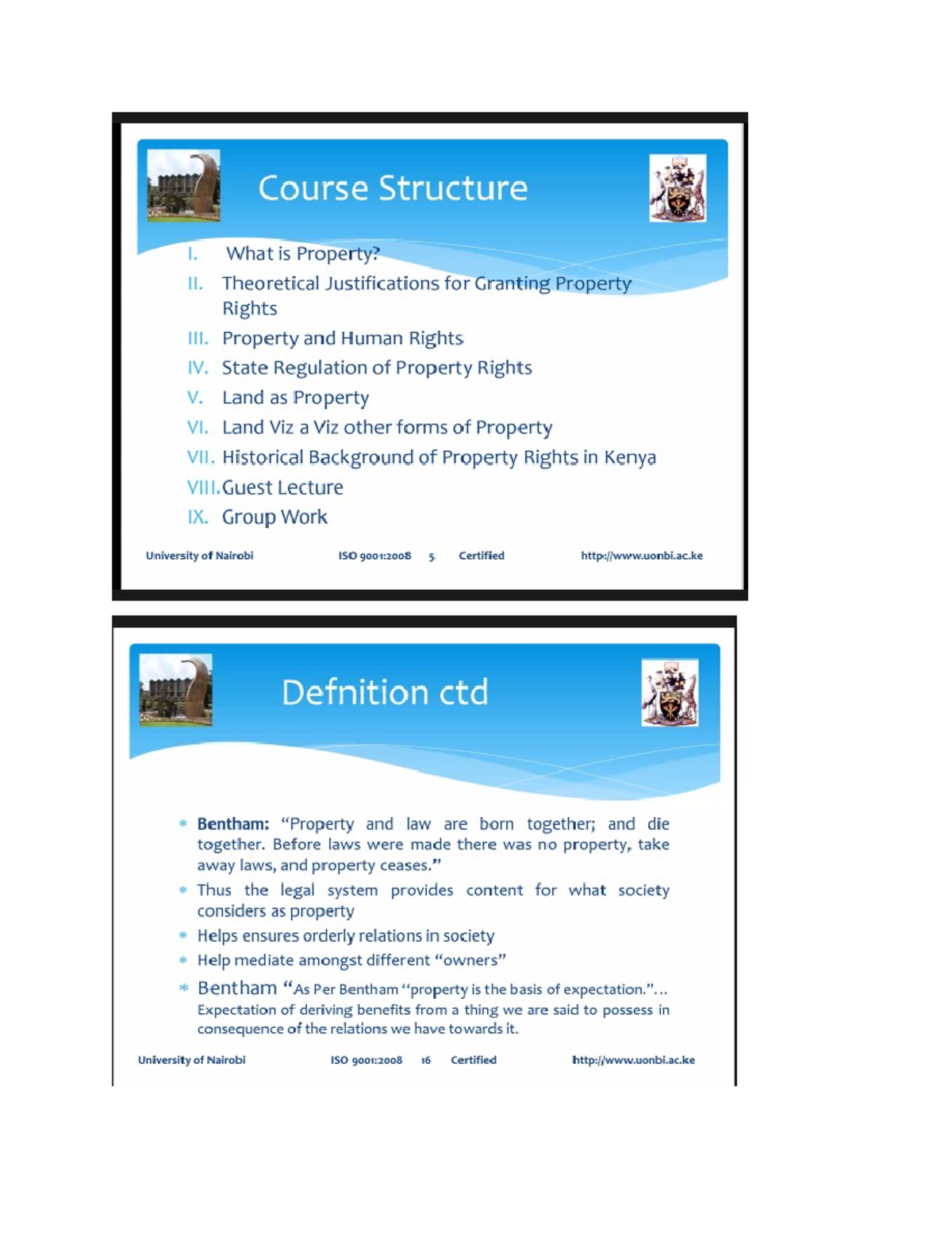 Property Theory- Slides - PROPERTY LAW - - Studocu