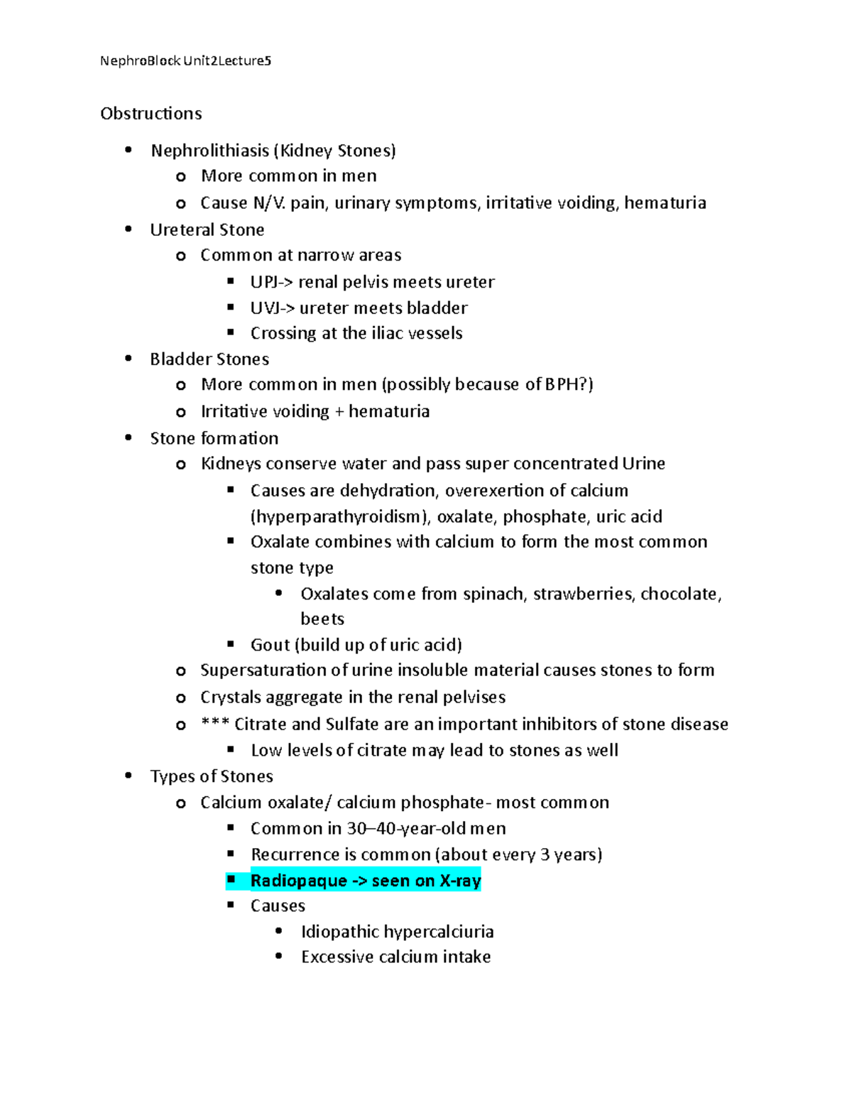 Obstructions - This lecture was given by professor Weindstein and ...