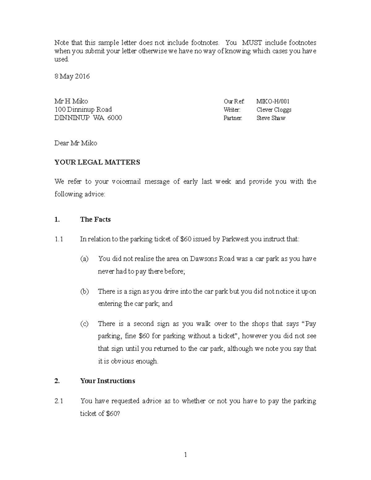 Contract sample letter v2 - Note that this sample letter does not ...